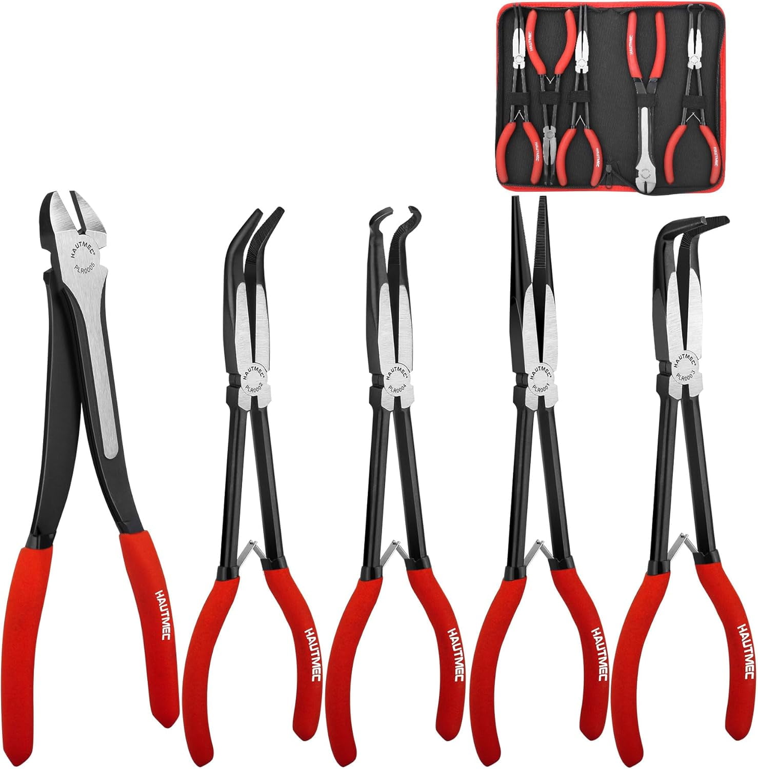 11 Inch Extra Long Needle Nose Pliers Set, 5 Pieces Heavy Duty Long ...