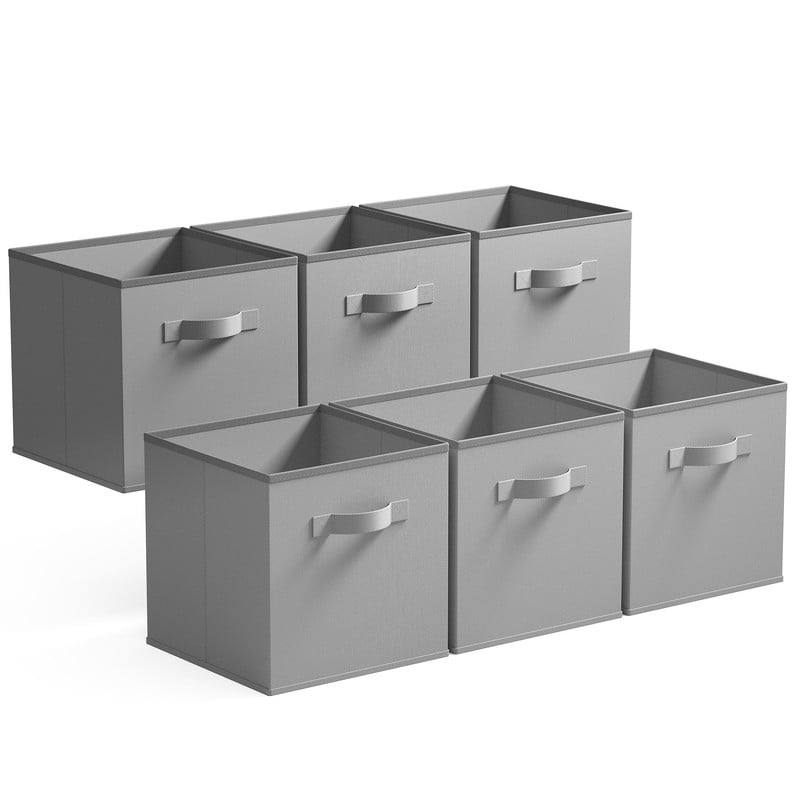 11 Inch Fabric Storage Cubes - Sturdy Collapsible Storage Bins & Handle ...
