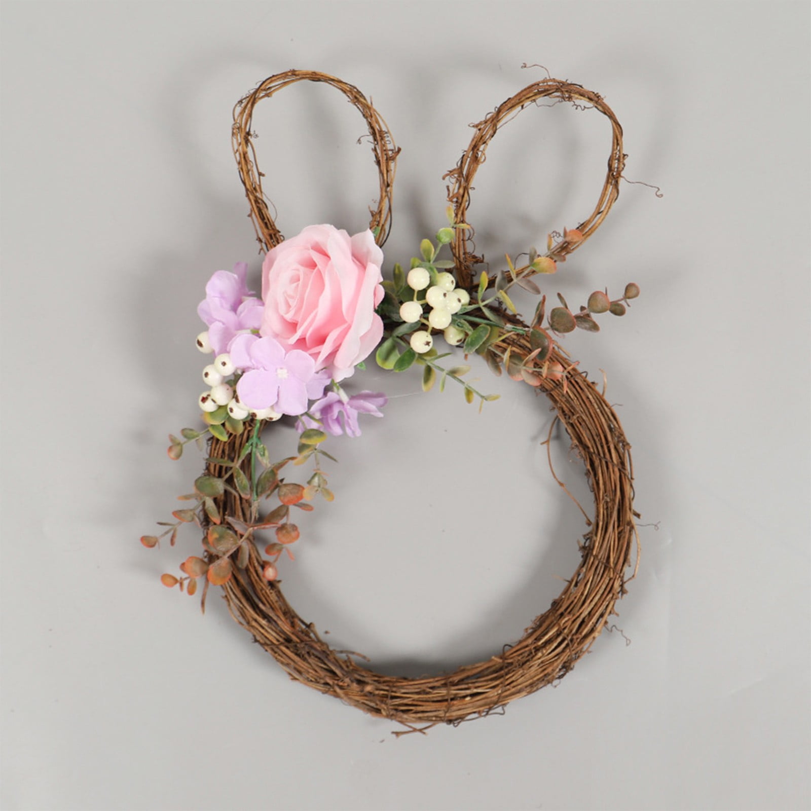 11 Inch Handmade Rabbit Flower Garland Home Farmhouse Decorations ...