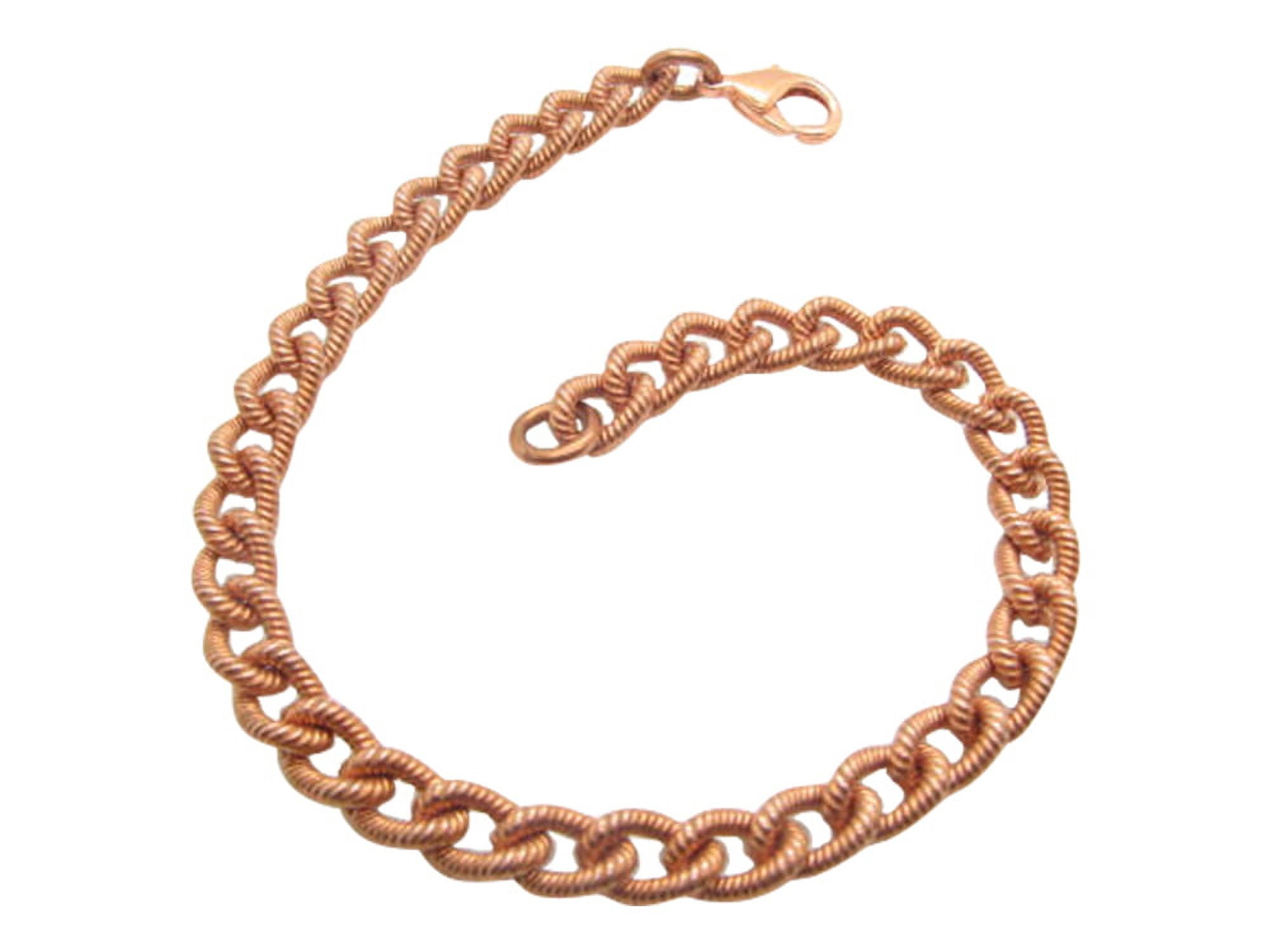 11 Inch Men's Solid Copper Link Bracelet CB861G - 5/16 of an inch wide ...