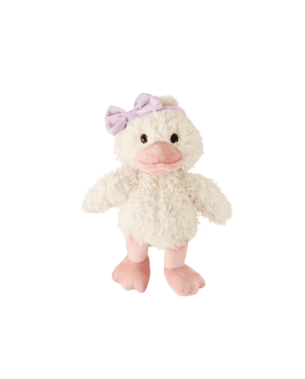 11-Inch Plush Cream Duck with Bow – Soft Easter Stuffed Animal ...