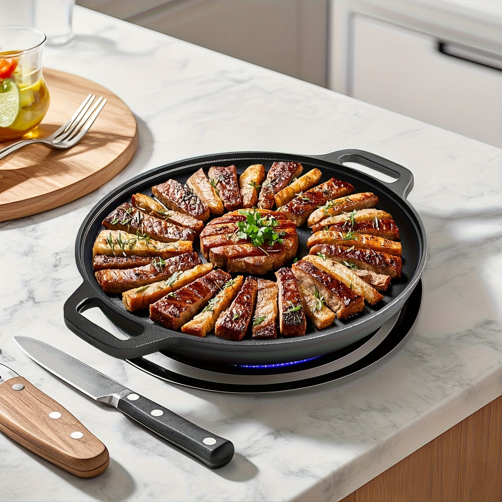 11-Inch Pre-Seasoned Cast Iron Skillet | Even Heat for Baking, Stove ...