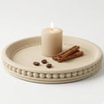 11 Inch Round Concrete Tray - Non-Slip Solid Decorative Centerpiece ...