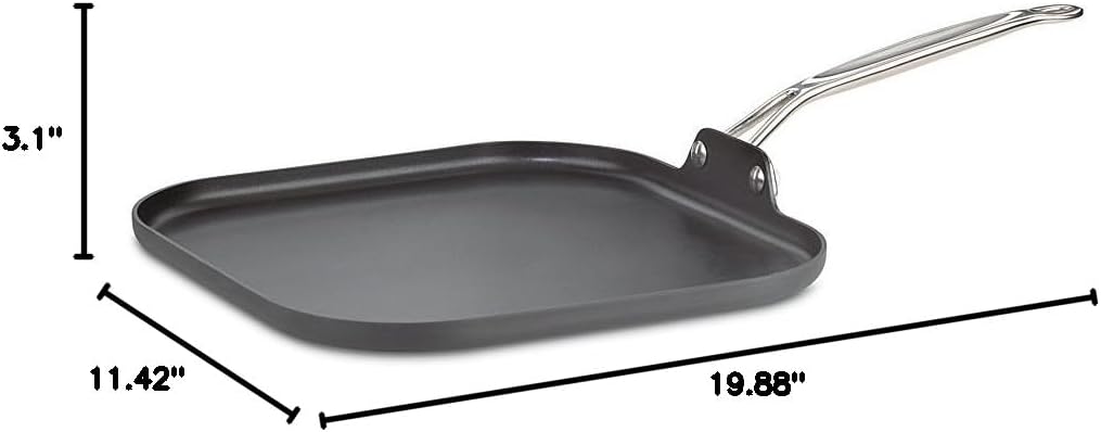 11-Inch Square Griddle Nonstick Hard Anodized Cookware with Cool Grip ...
