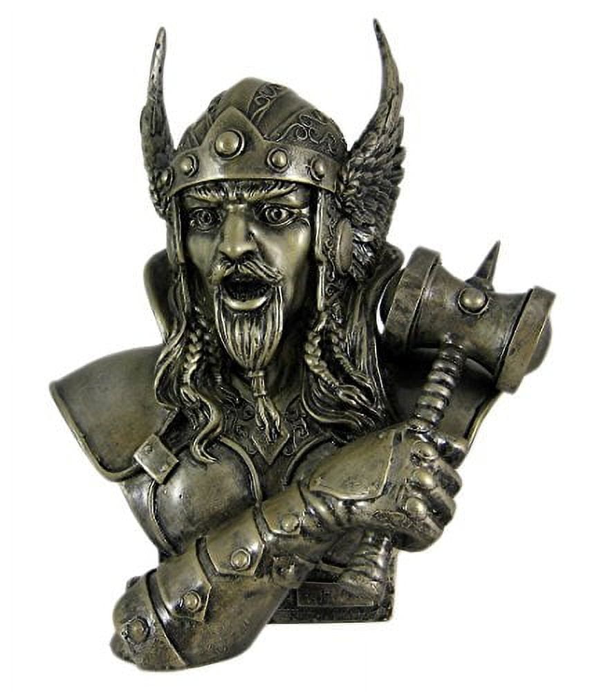 11 Inch Thor Armored God with Winged Helmut Bust Statue Figurine ...