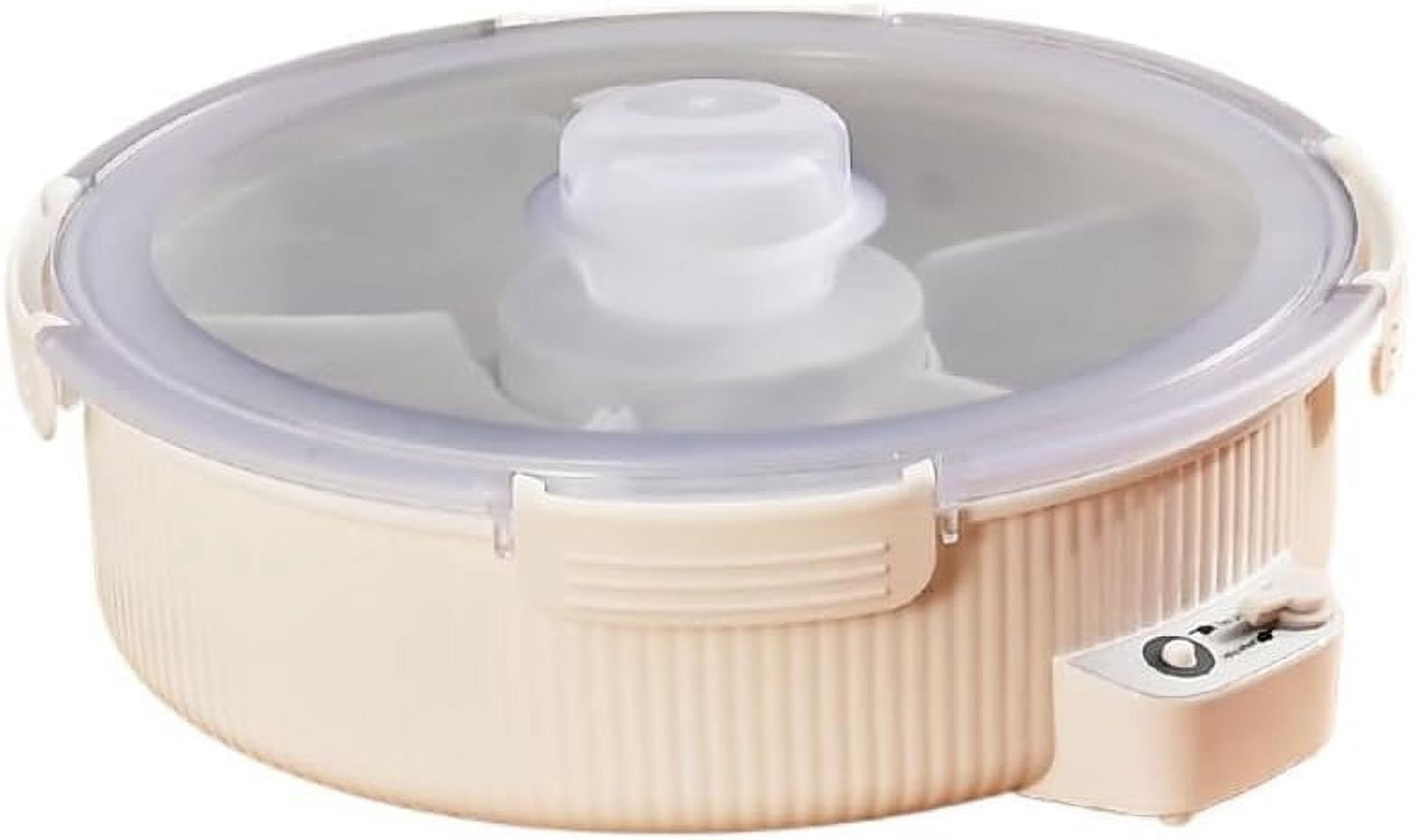 11 Inch Vacuum Divided Snack Serving Tray with Lid, Portable Snack ...