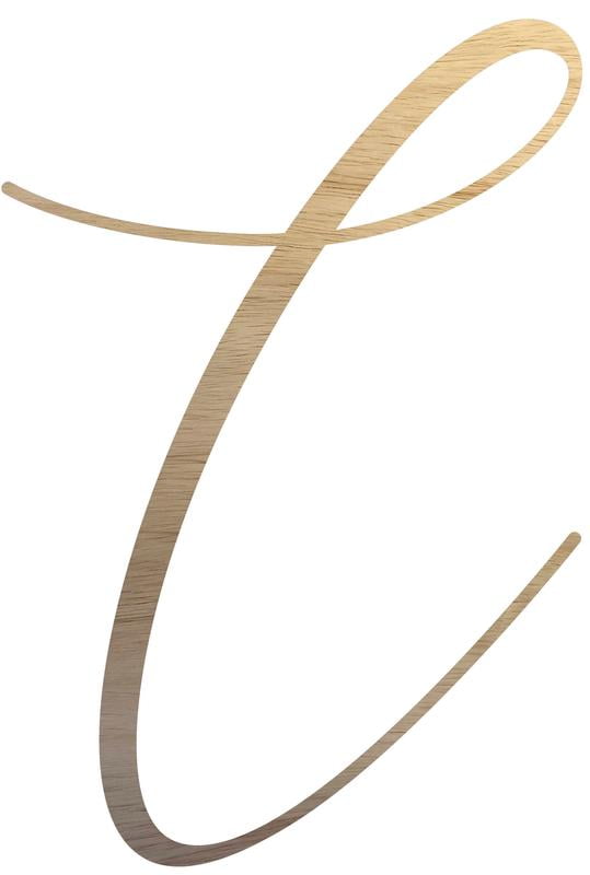 11 Inch Wooden Craft Letter L, Unfinished 1/4'' Real Wood Cutout ...