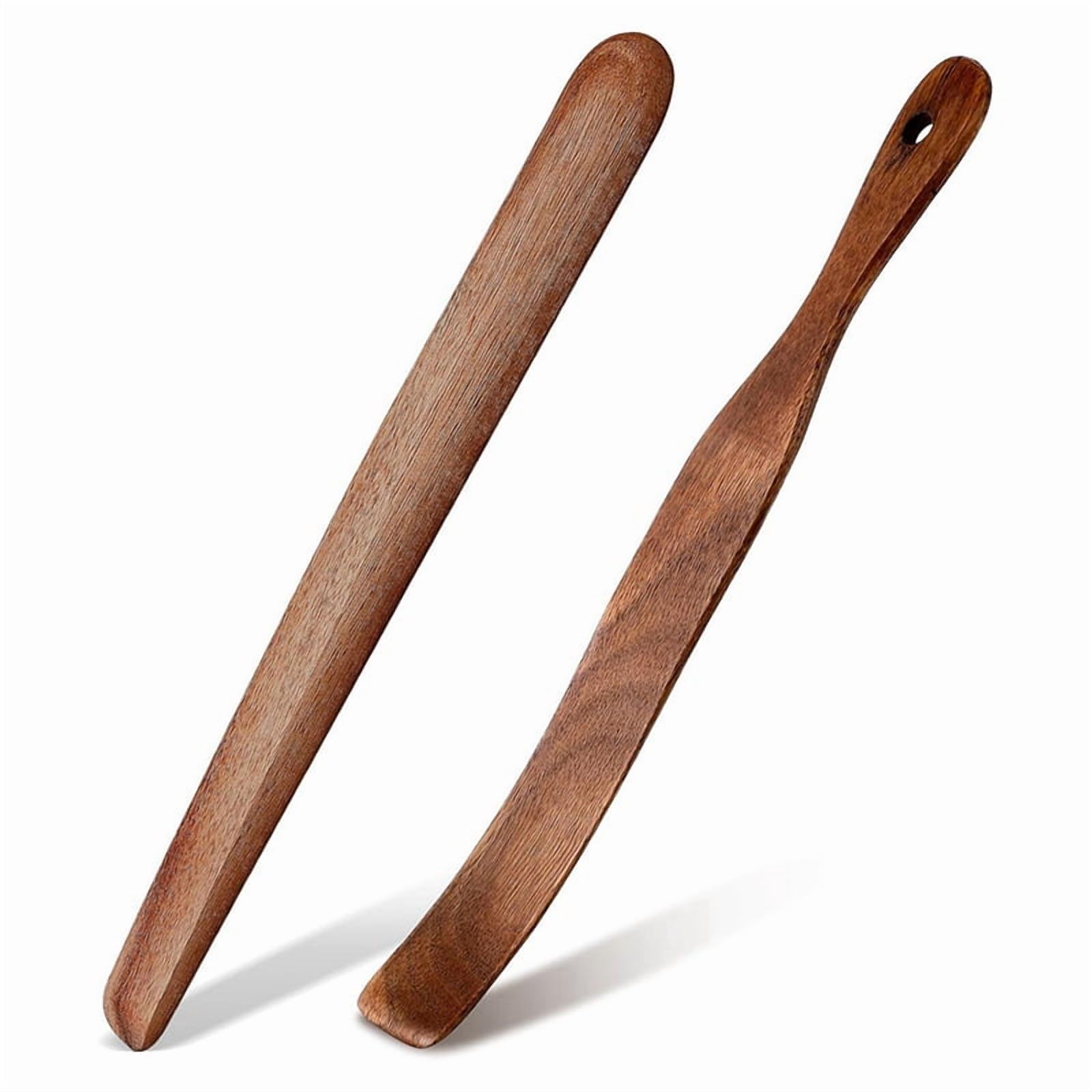 11 Inch Wooden Sourdough Bread Mixing Stir and 13 Inch Wooden Spatula ...