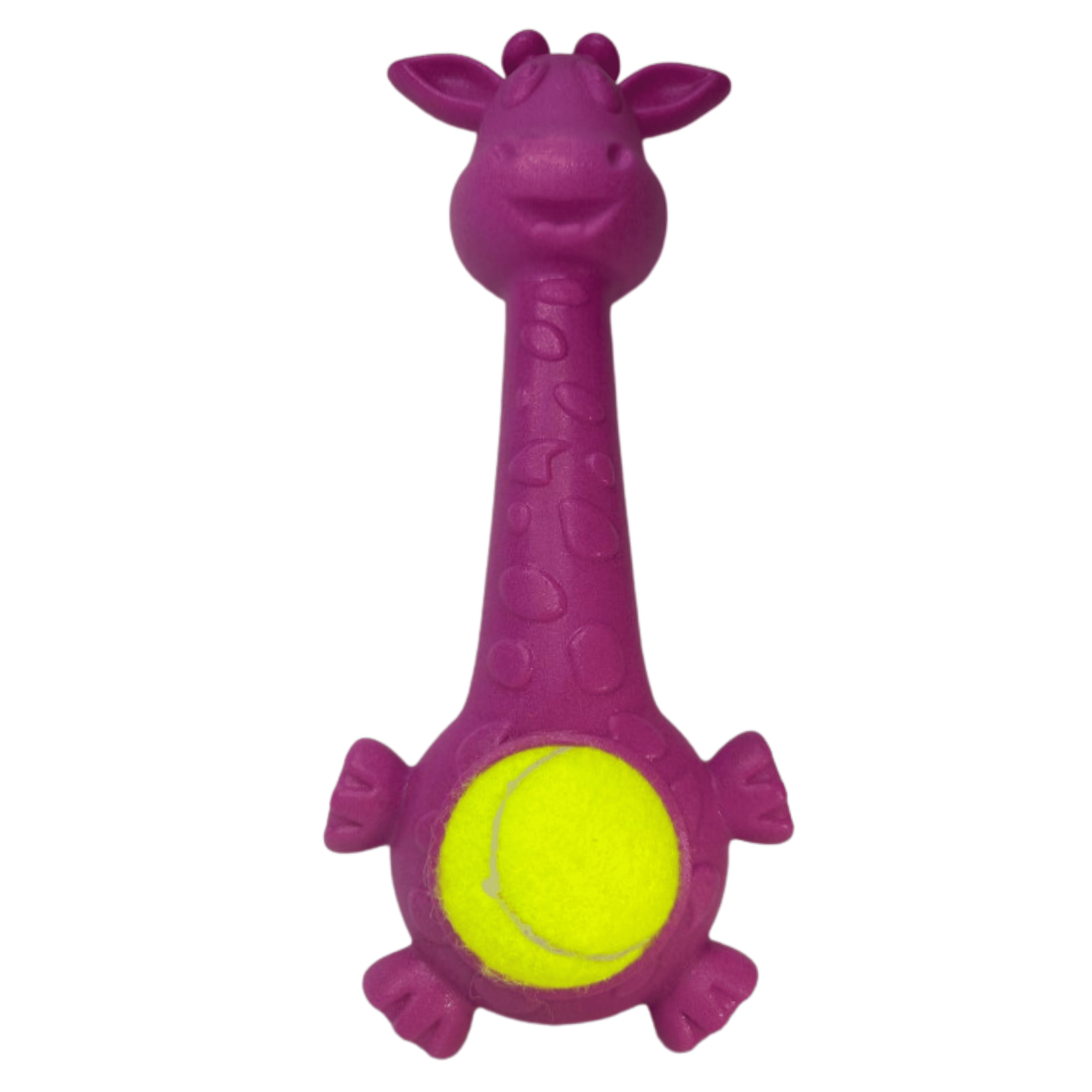 11" Interactive Toss & Fetch Dog Toy, Giraffe-Shaped with Squeaker Ball ...