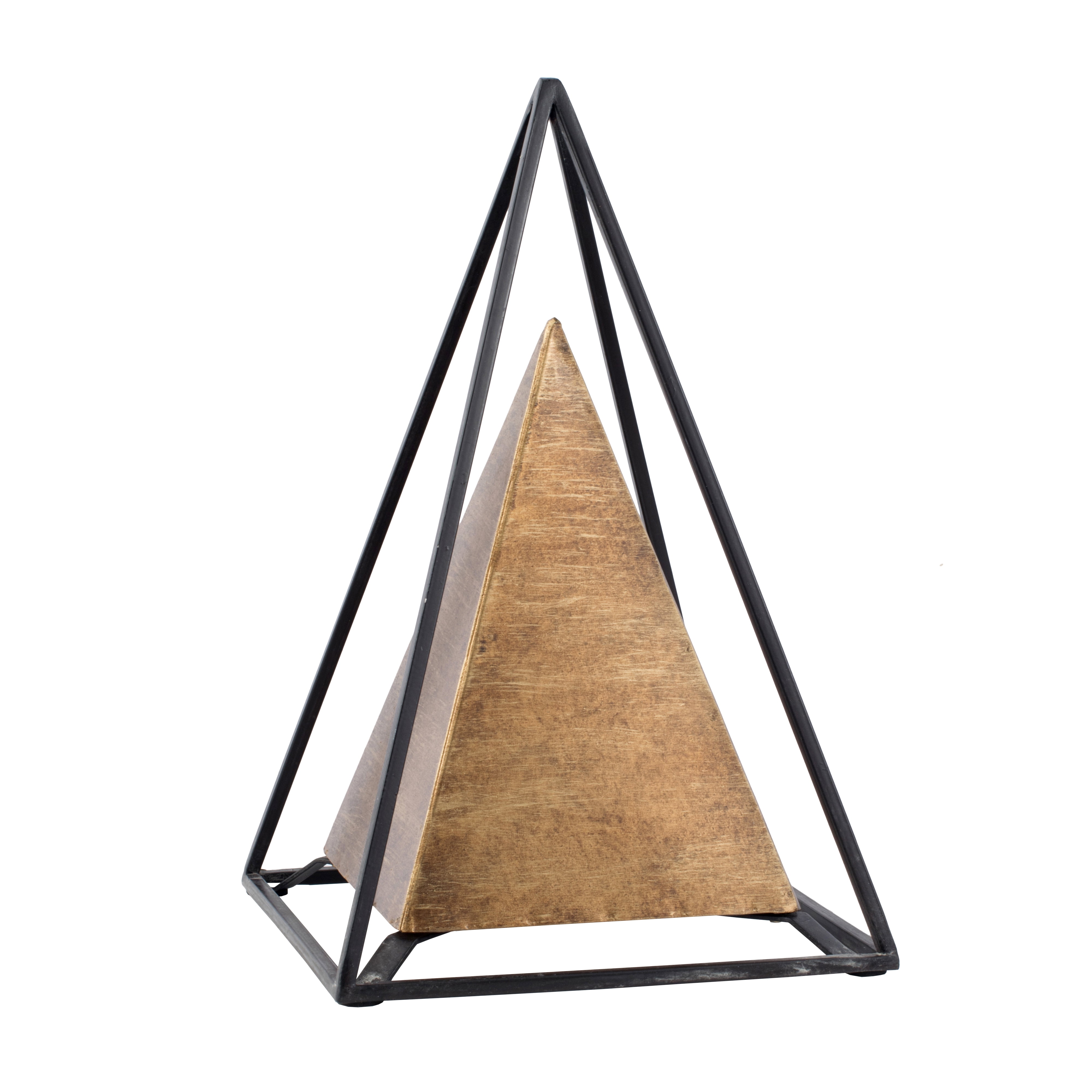 11" Iron Pyramid Table Décor - Black - Walmart.com