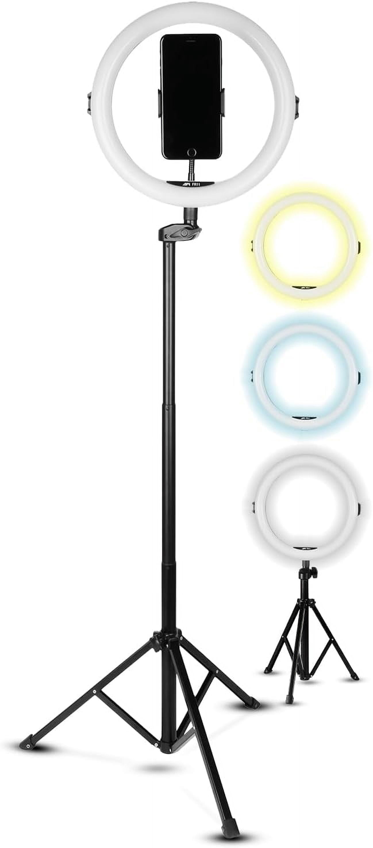 11’’ LED 12W Selfie Ring Light R11 with Wired Control, Tripod Stand ...