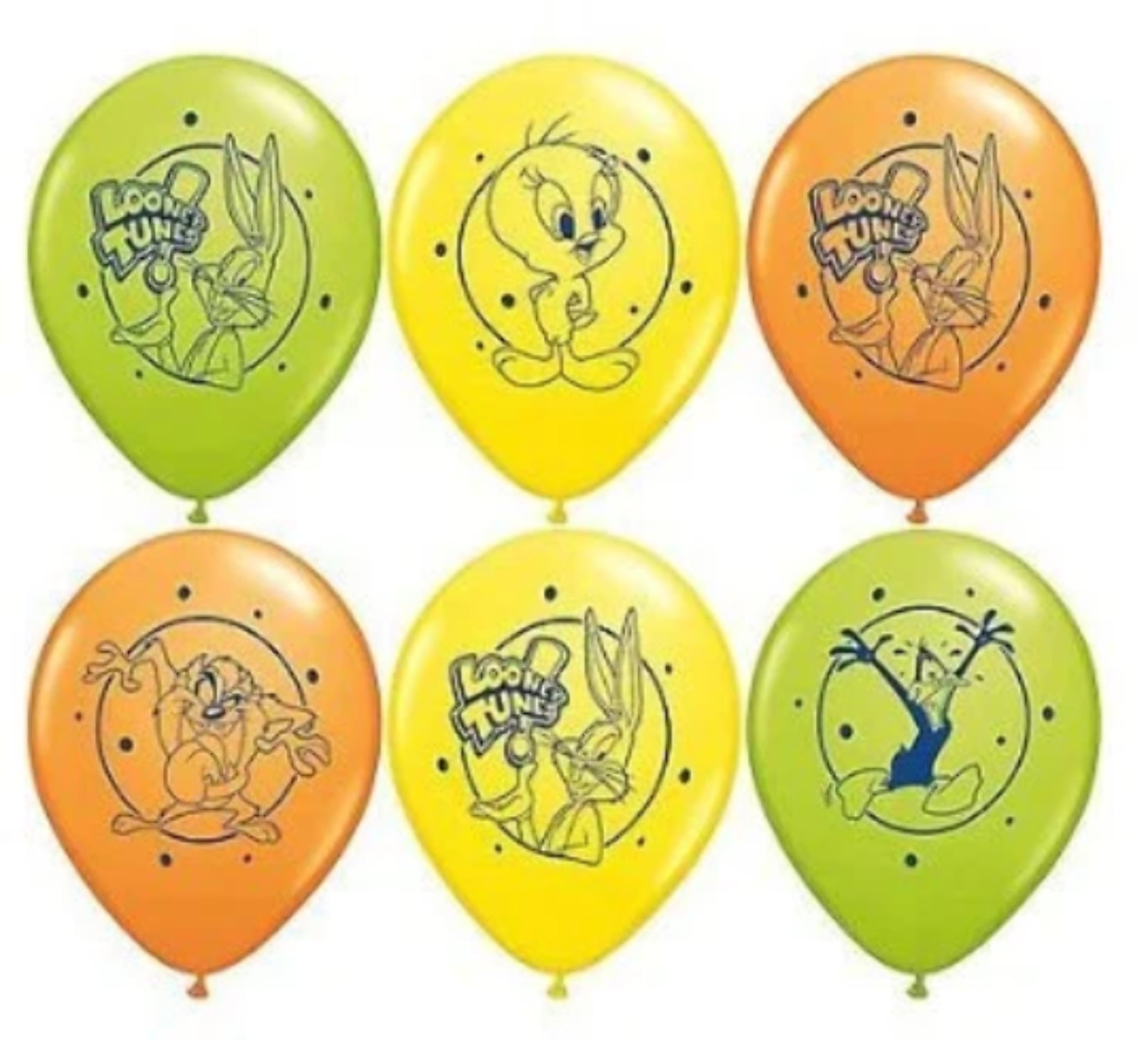 11" LOONEY TUNES Latex Assortment Balloon • Party Supplies Decorations Balloon - Pack of 6 ...