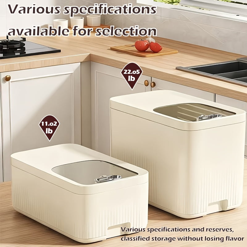 11 Lb/22 Lb Large Bulk Food Storage Container with Measuring Cup & Flip ...