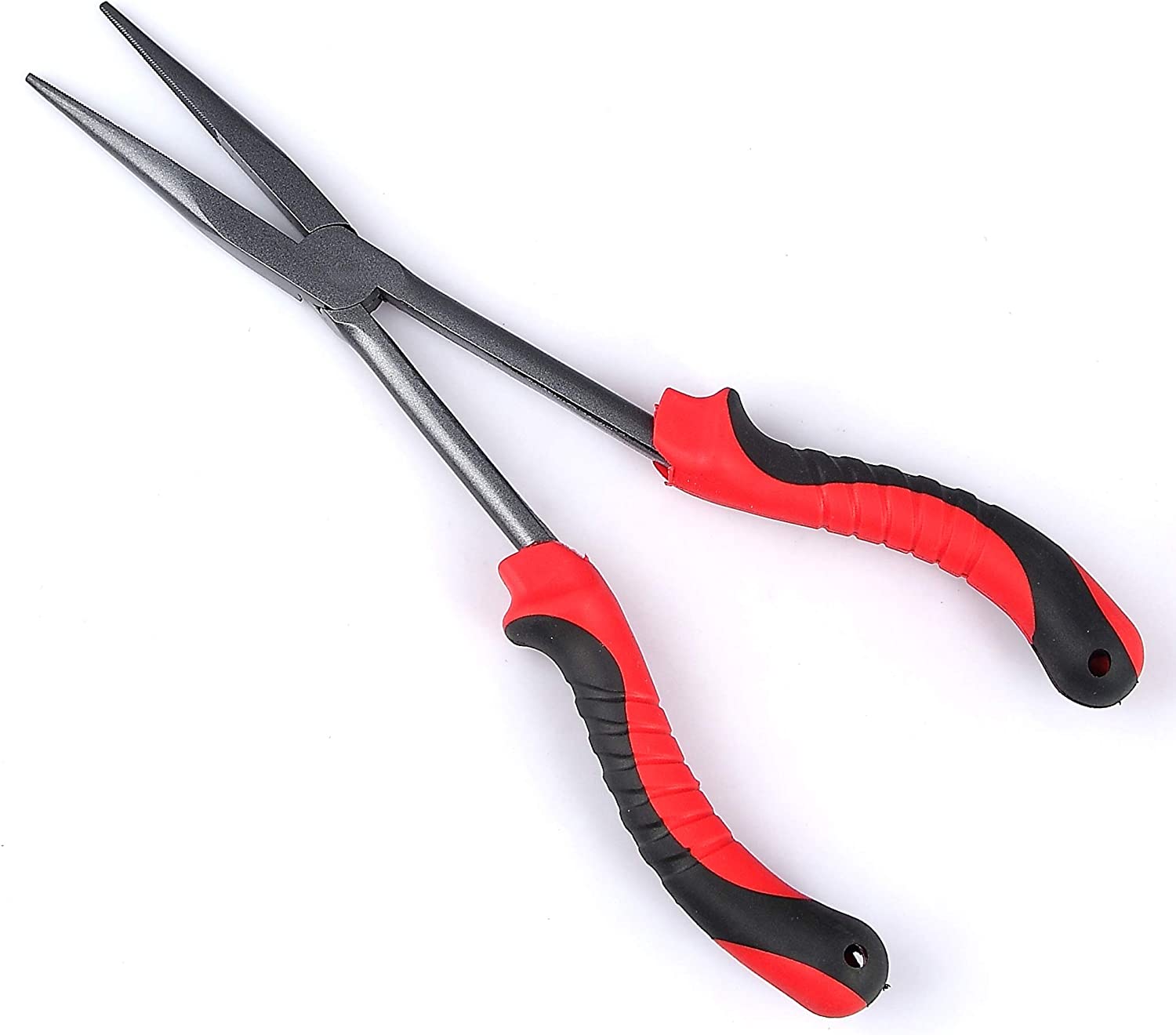 11" Long Nose Fishing Pliers, Straight & Bent Jaws, PTFE Coated ...