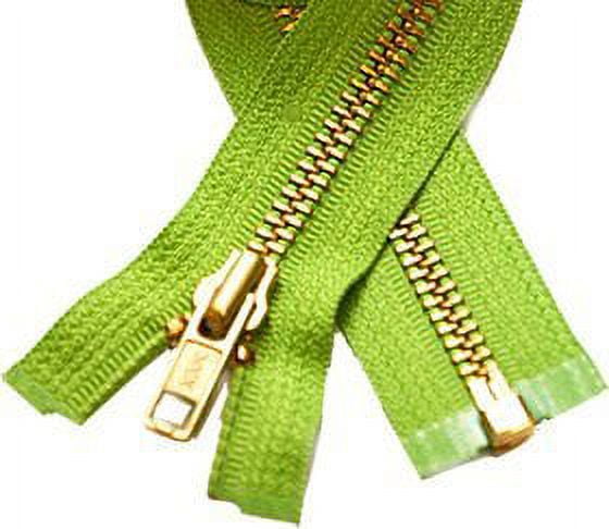 11" Medium Weight Jacket Zipper YKK #5 Brass ~ Separating ~ 536 Spring ...