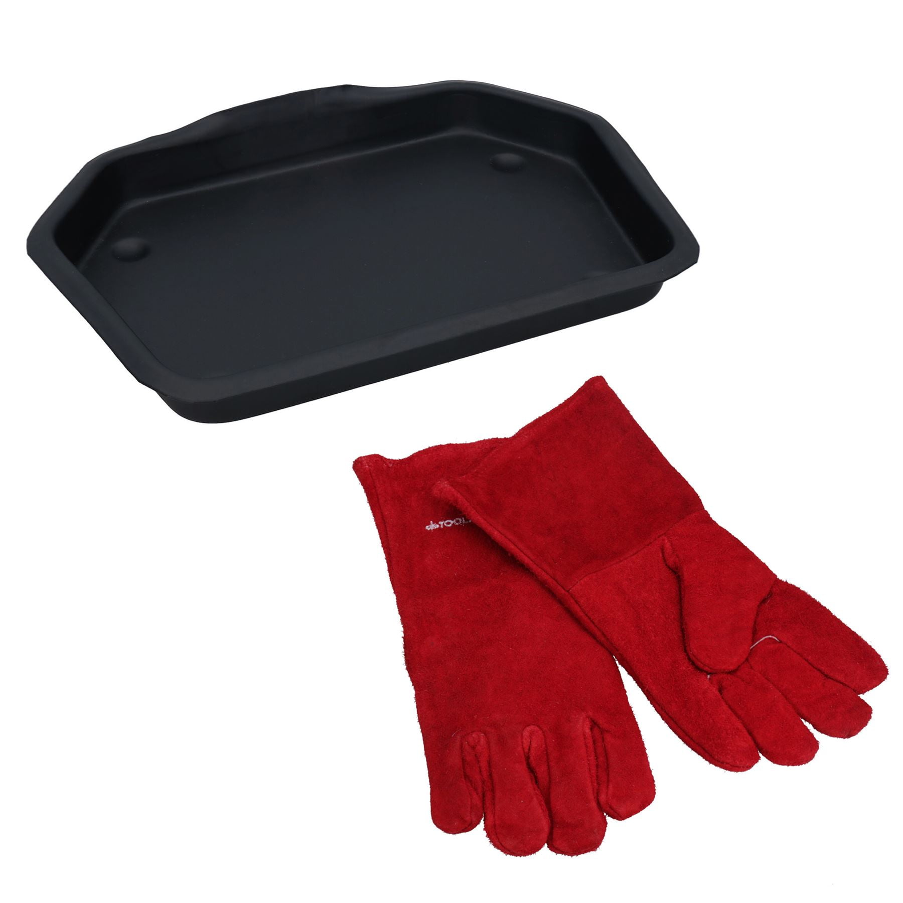 11" Metal Ashpan Ash Pan Tray For 16" Fireplace Burner & Heat Resistant Gloves - Walmart.com