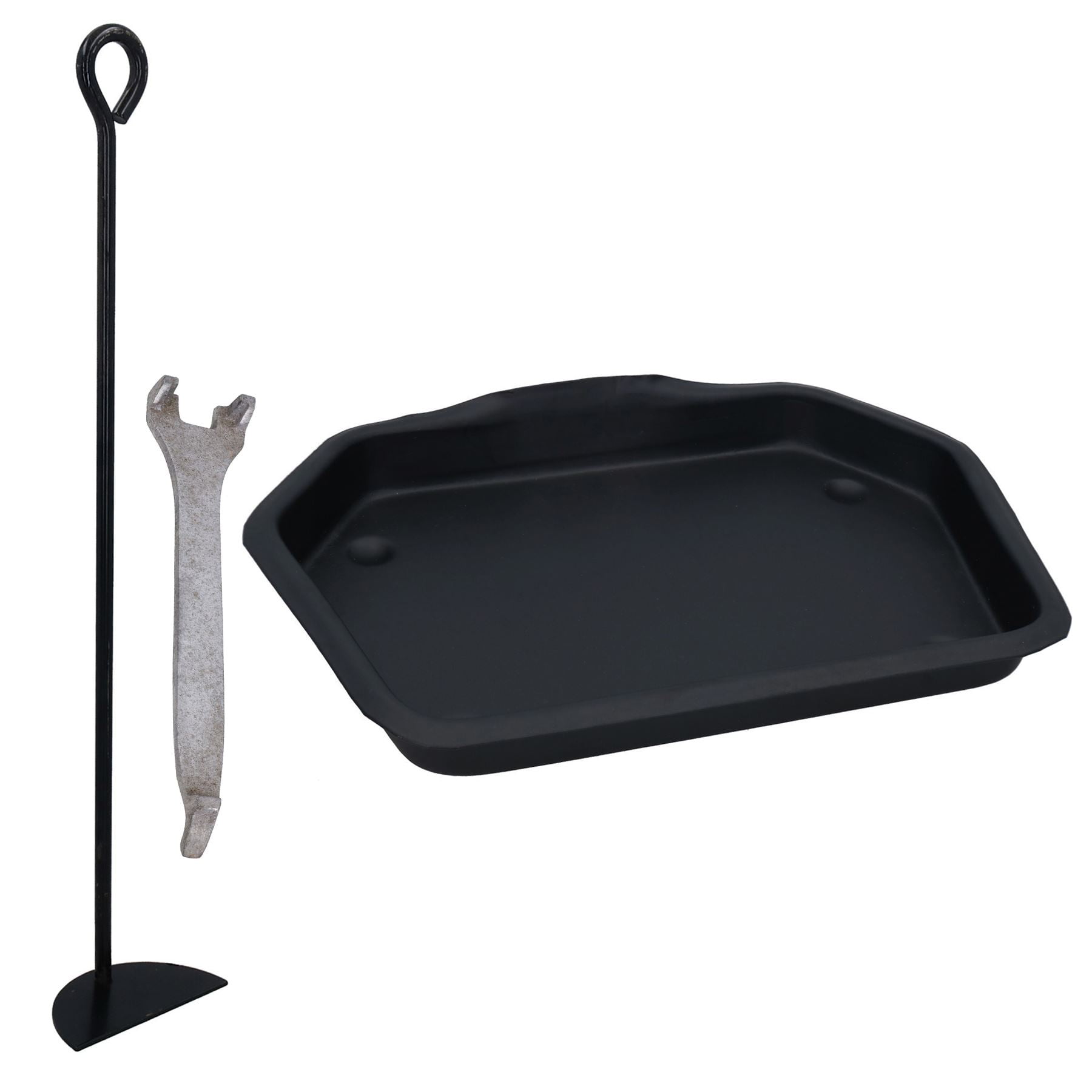 11" Metal Ashpan Ash Pan Tray For 16" Fireplace, Handle & Rake Openfire ...