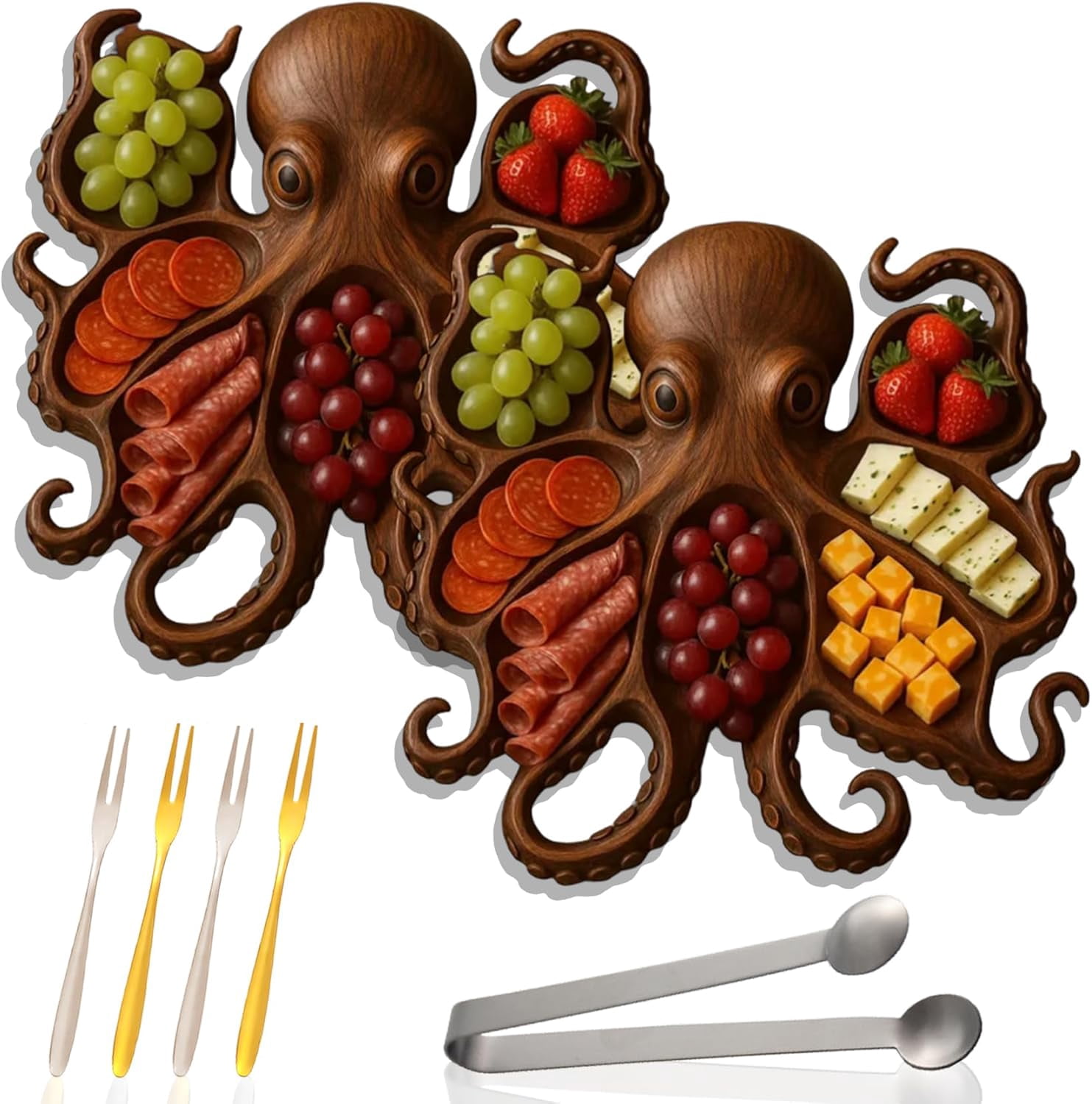 11" Octopus Charcuterie Platter – Gift for Seafood Lovers, Unique ...