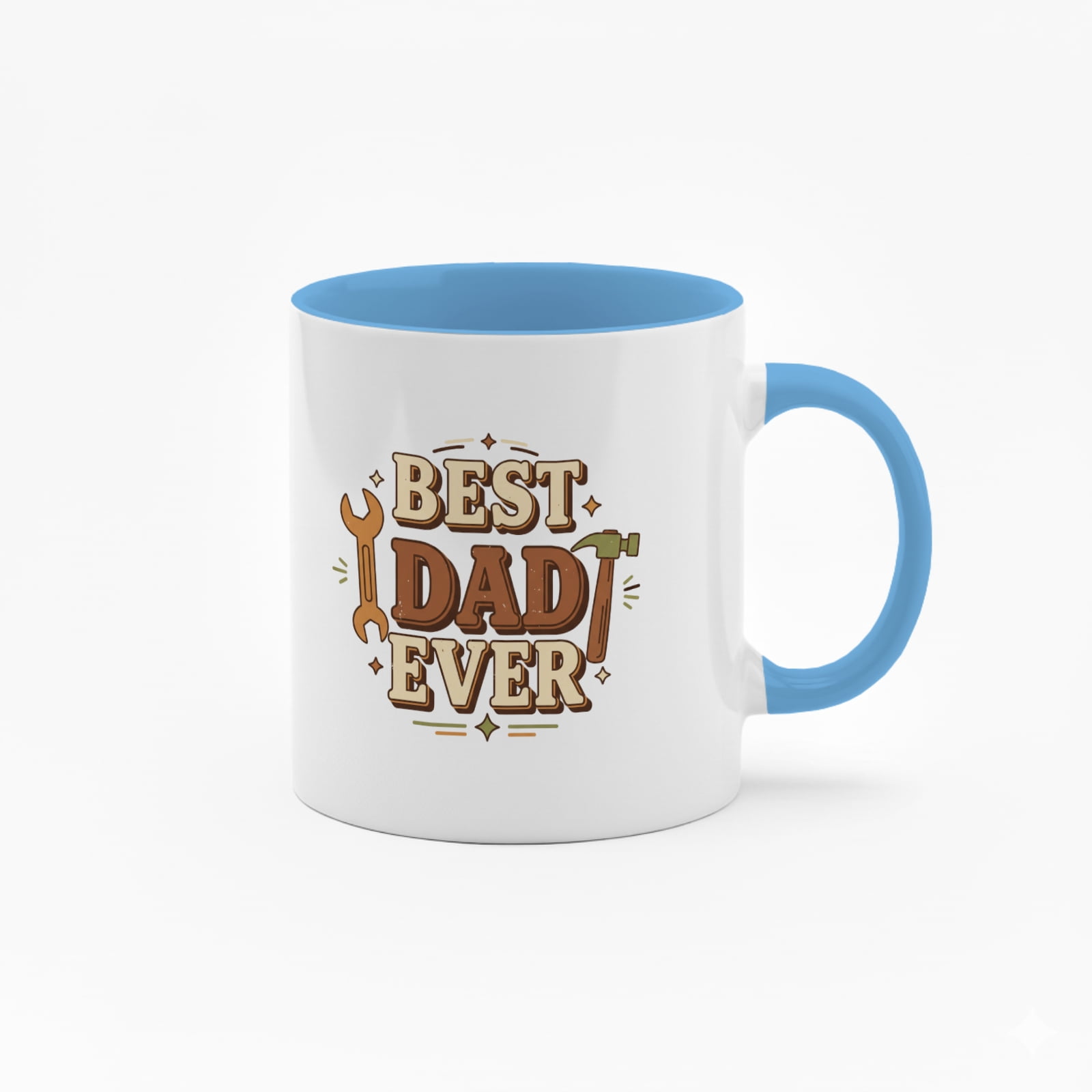 11 Ounce "Best Dad Ever" Ceramic Mug with Colorful Inner Lining ...