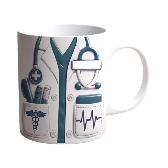 11 Oz Doctor Mug 3D Coffee Cup With Stethoscope Design, Ceramic Doctor ...