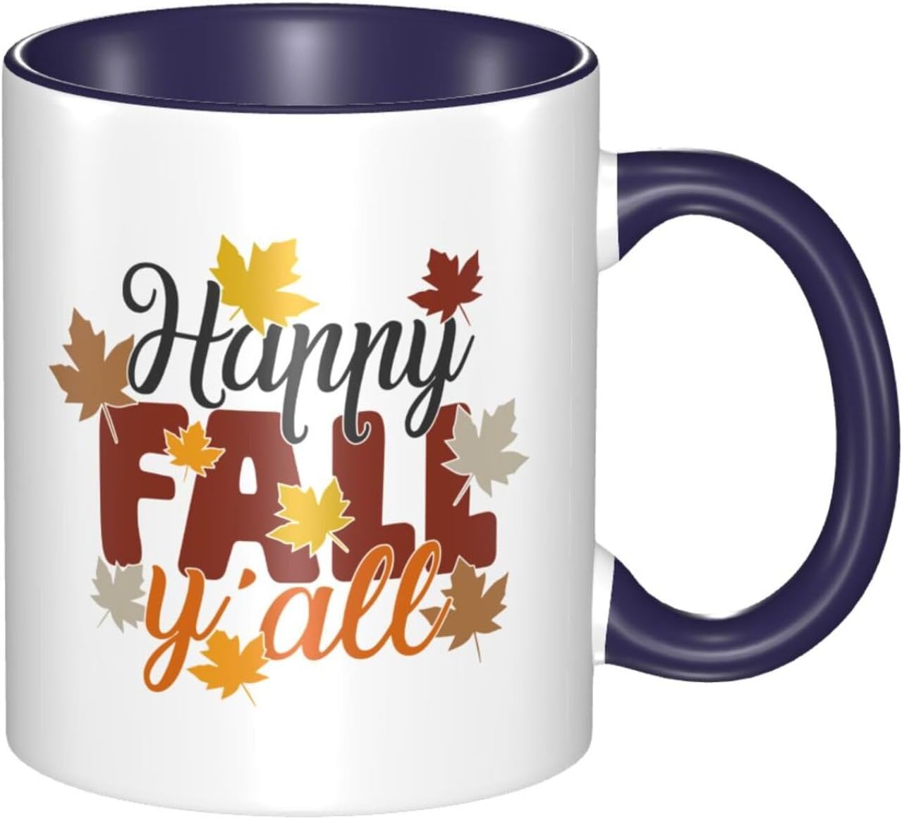 11 Oz Fall Pumpkin Mugs Happy Yall Coffee Cute Cup Novelty Autumn Tea ...