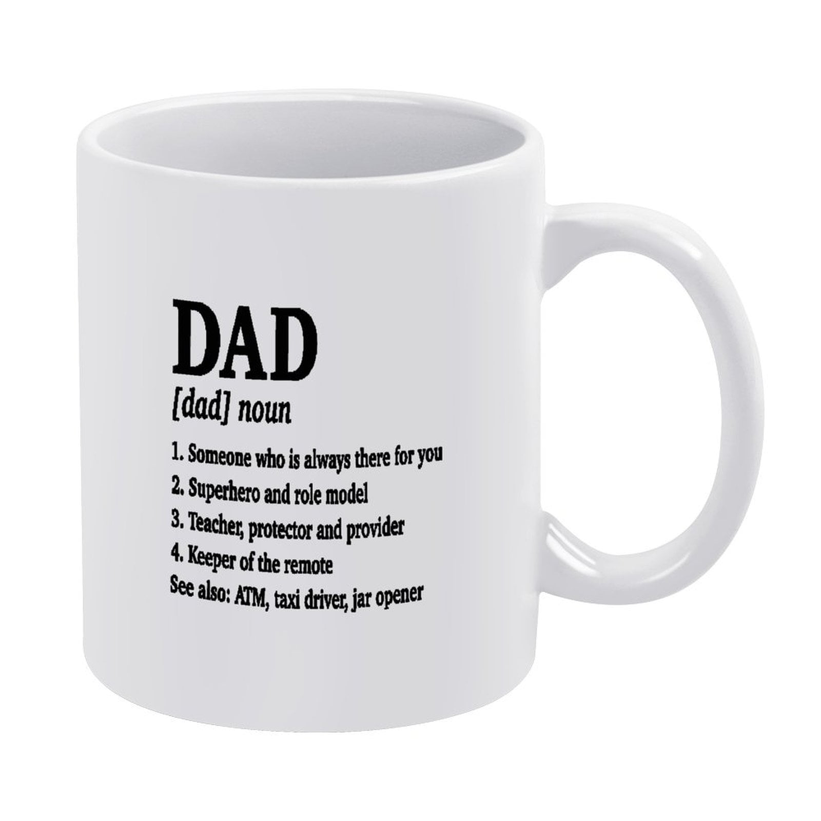 11 Oz White Coffee Mugs Dad Noun Tea Cup Coworker Office Gifts ...