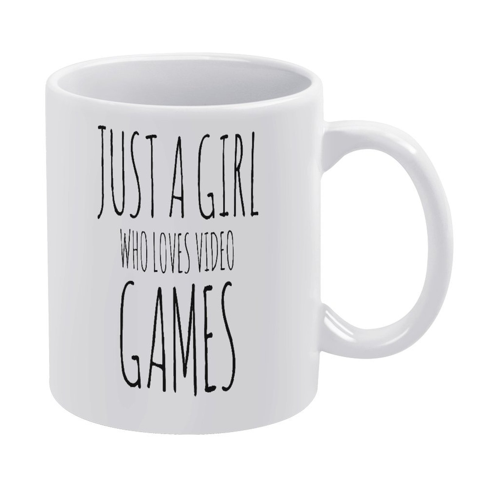 11 Oz White Coffee Mugs Just A Girl Who Loves Video Games Tea Cup ...