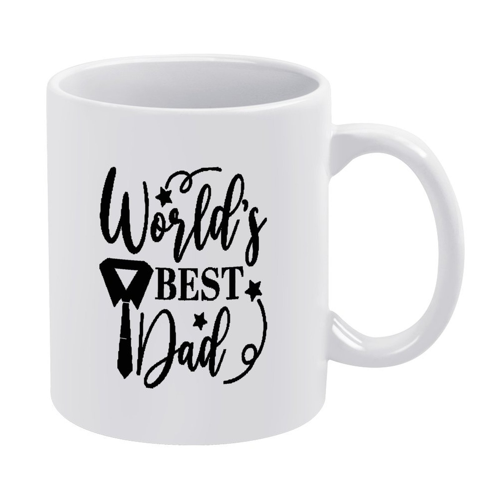11 Oz White Coffee Mugs World'S Best Dad Tea Cup Coworker Office Gifts ...
