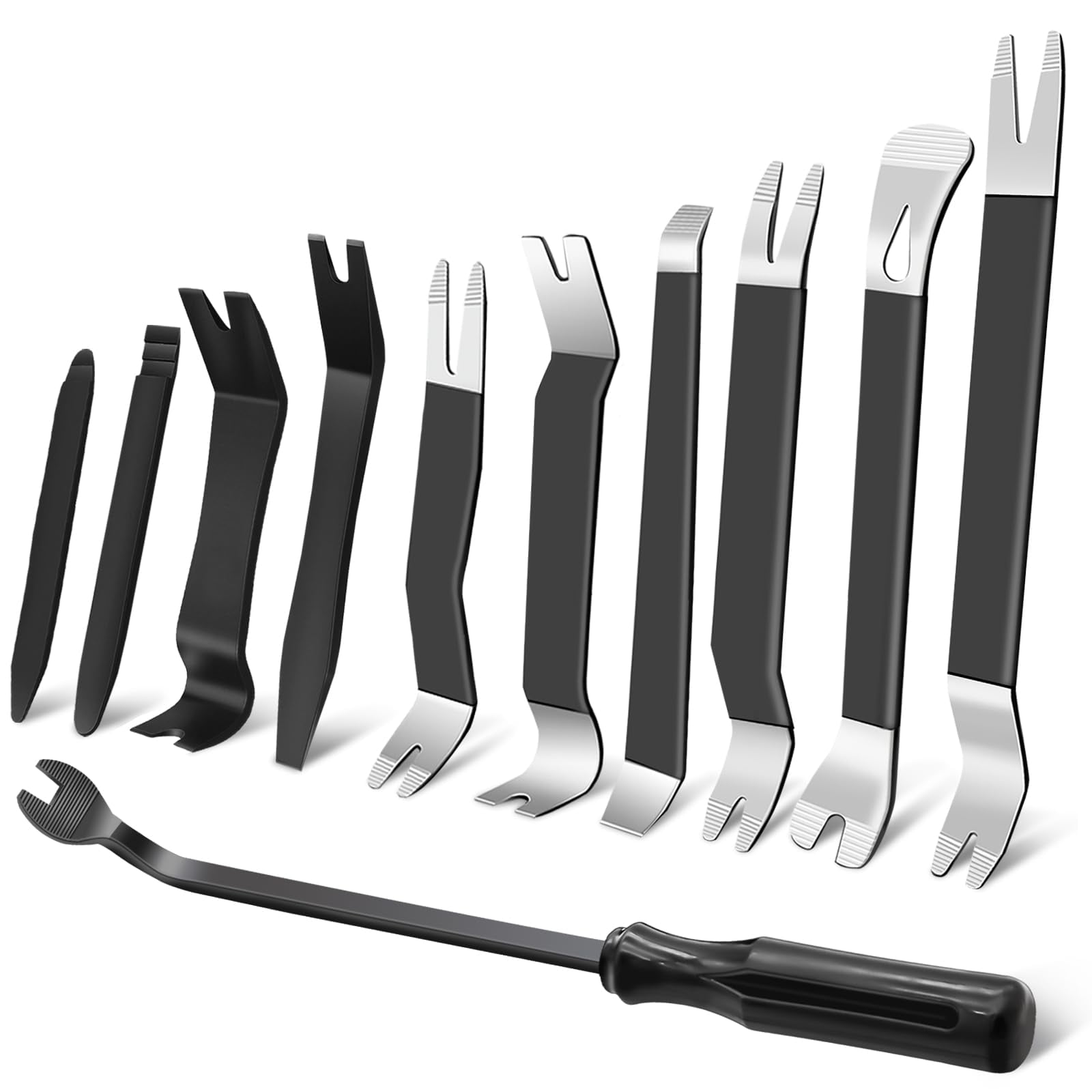 11 PCS AutoTrim Removal Tool Kit, Metal Pry Tool Auto Fastener Remover ...