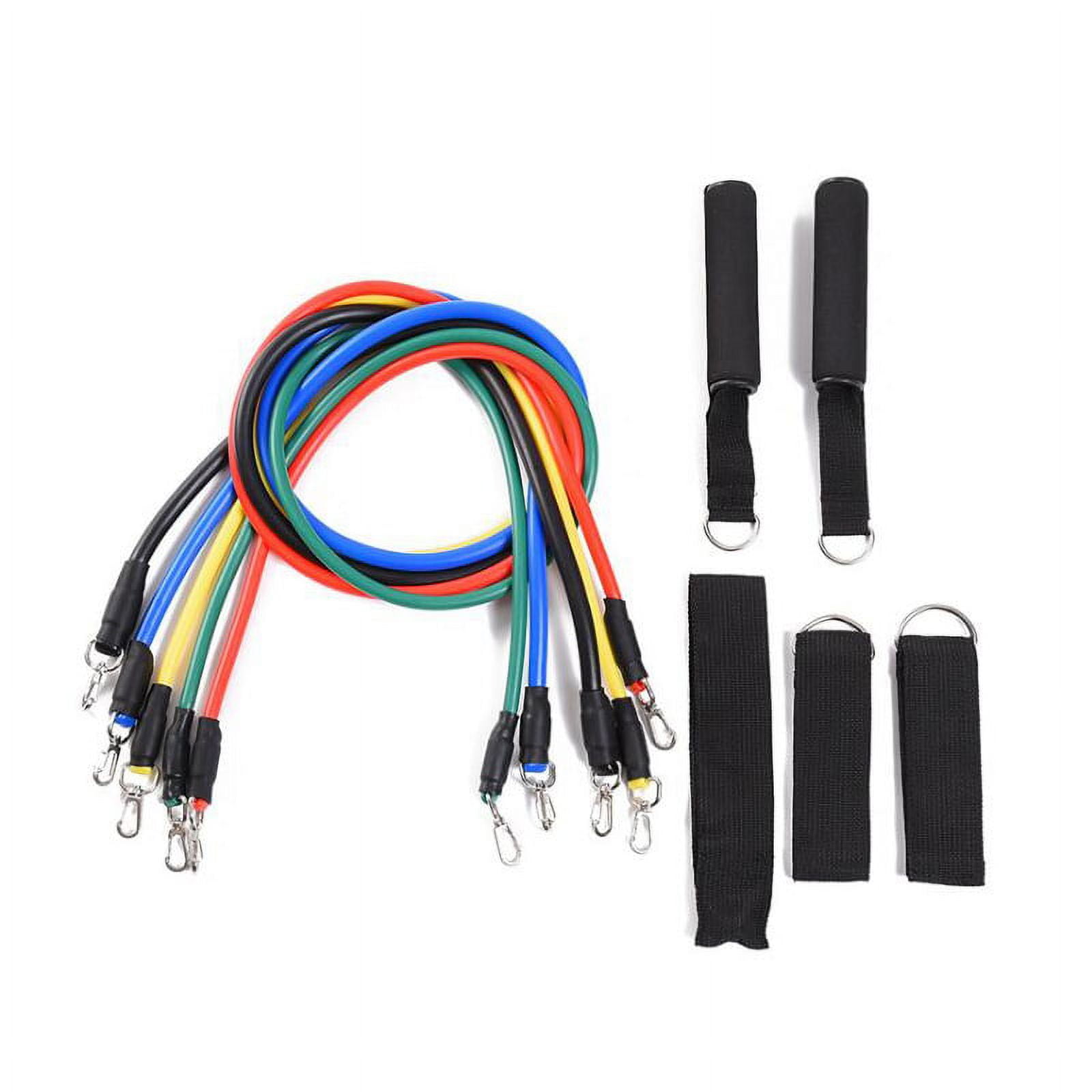 11 PCS Resistance Exercise Band Set Yoga Pilates Abs Fitness Tube ...