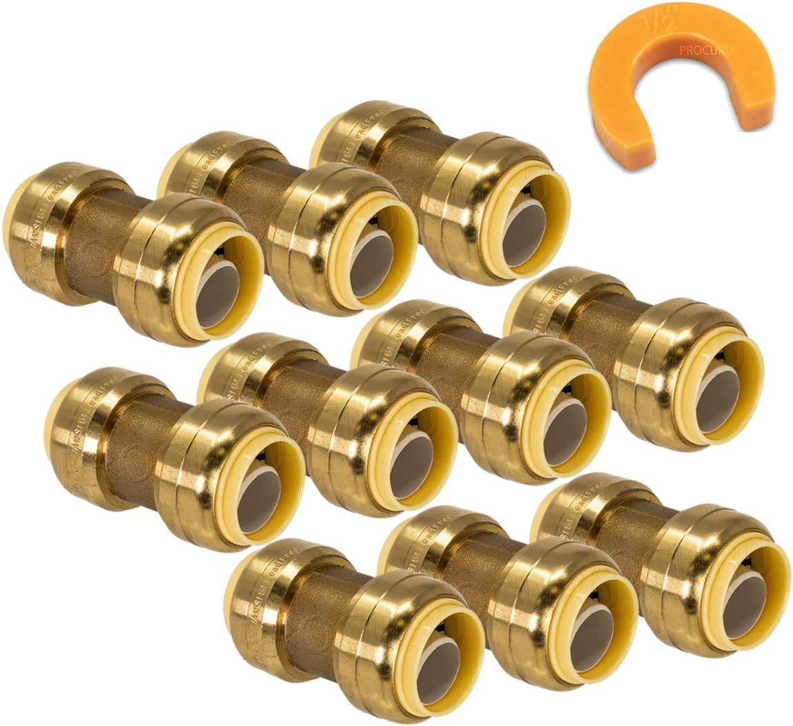 [11-Pack] PROCURU 1/2-Inch PushFit Combo Kit - 1/2" PushFit Couplings ...