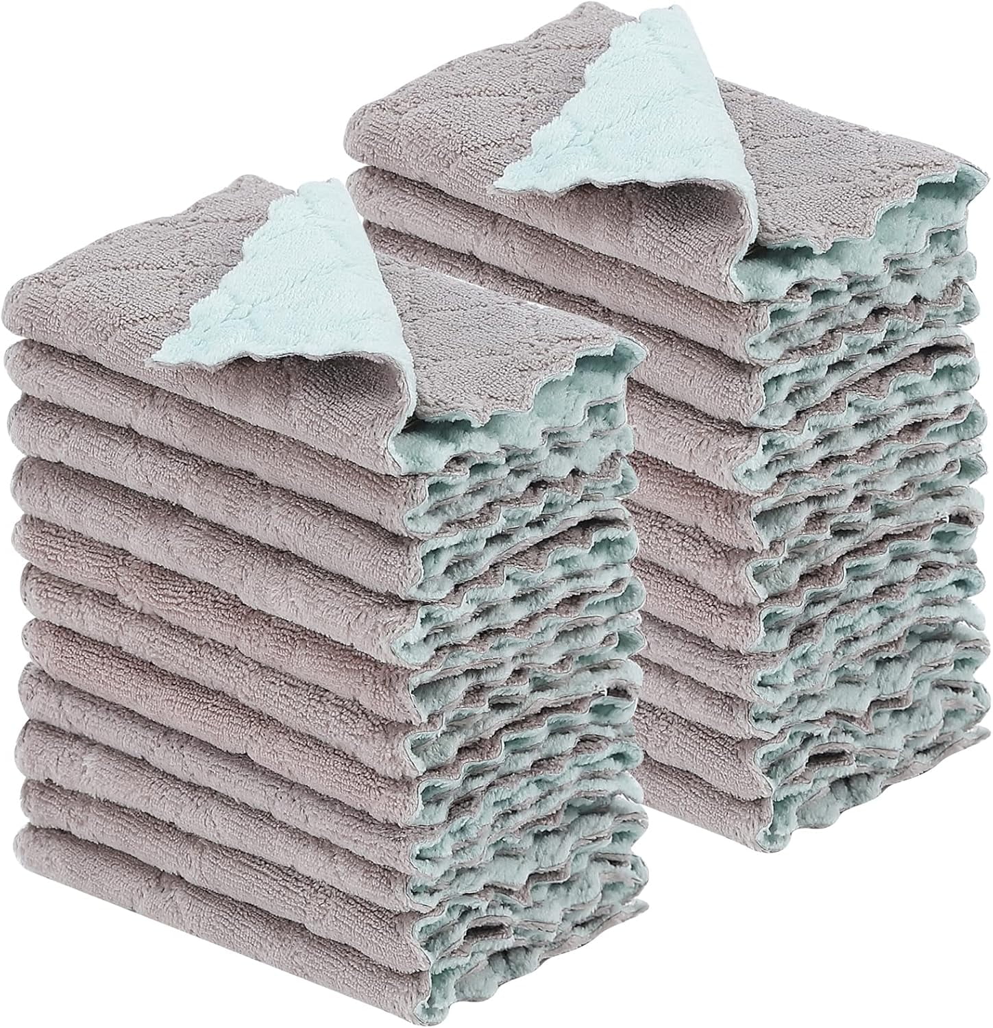 11 Pack Reusable Dish Cloths - Nonstick Quick-Dry Cleaning Towels ...