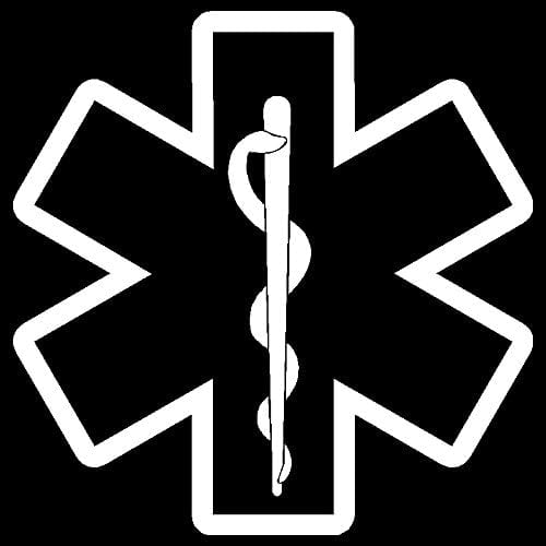11 Pack - StickerDad® Star of Life Medical Outline Vinyl Decal - Size ...