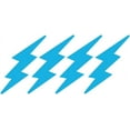 11 Packs of 4 - StickerDad® Lightning Bolts for Helmet, Windows, Walls ...