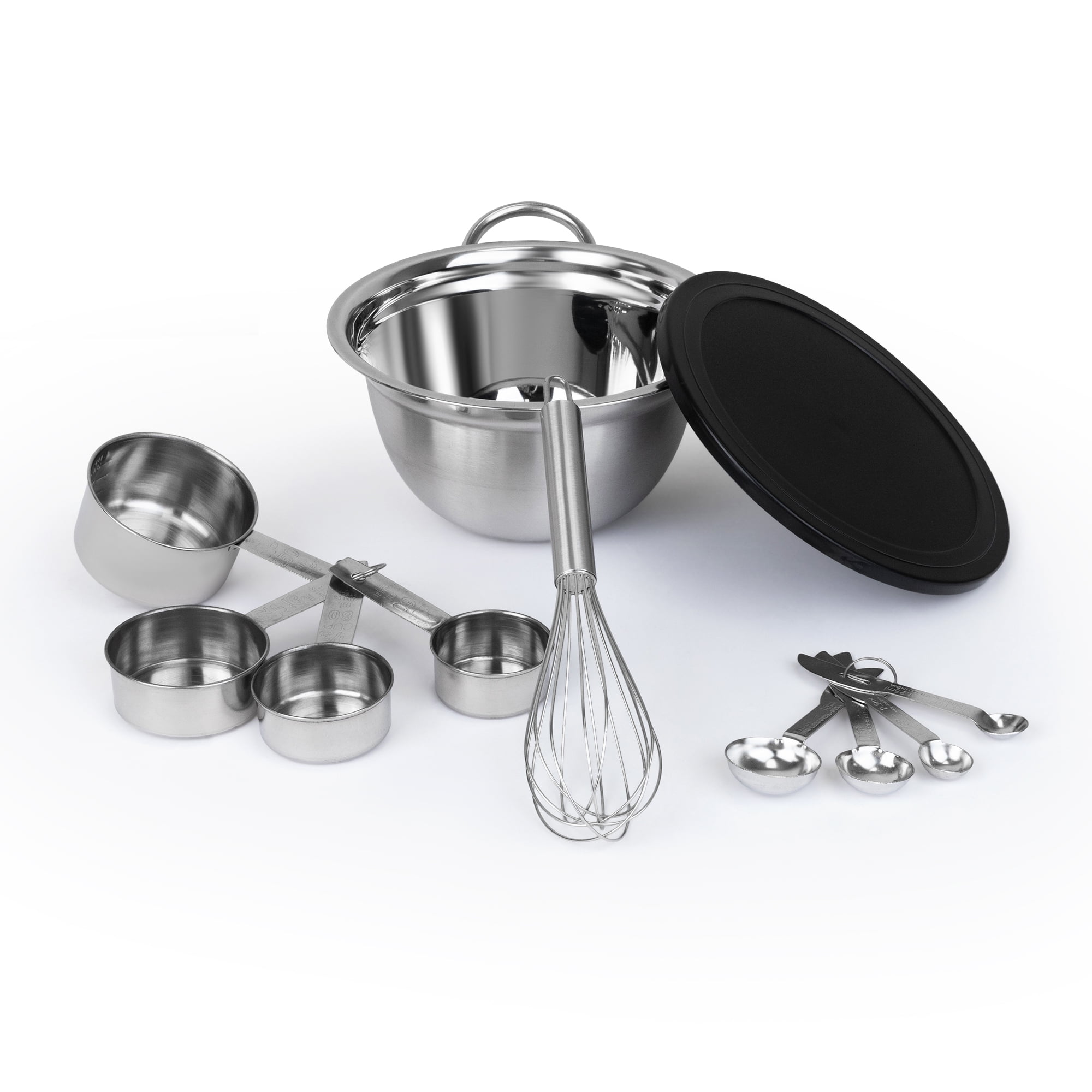 11 Pc Stainless Steel Mix & Measure Set with Mixing Bowl, Measuring ...