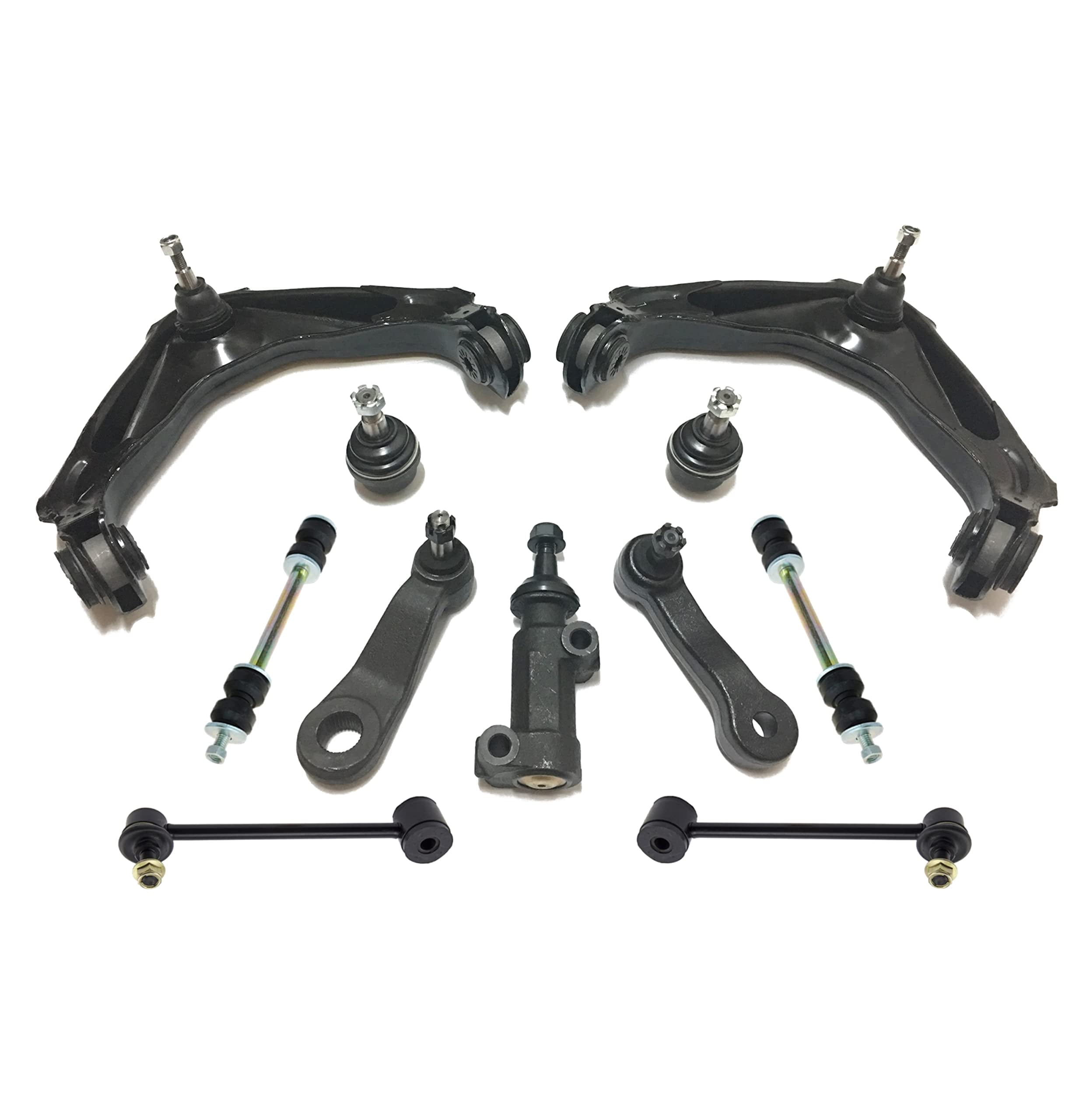 11 Pc Upper Control Arm, Lower Ball Joints, Sway Bar Links, Idler Arm ...
