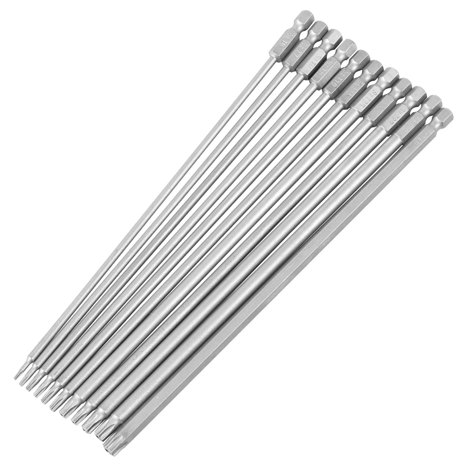 11 Pcs 8 Inch Security Torx Screwdriver Bit Set Magnetic Long Star ...