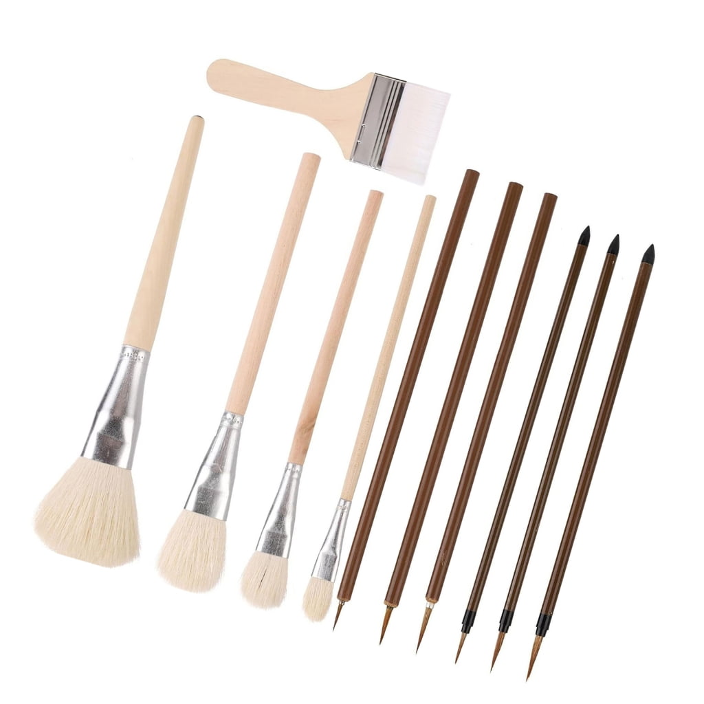 11 Pcs Art Paintbrush Set Artist Paint Brush Set Ceramic Painting Brush ...