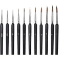 11 Pcs Detail Paint Brush Set For Miniature, Nail Art, Acrylic ...