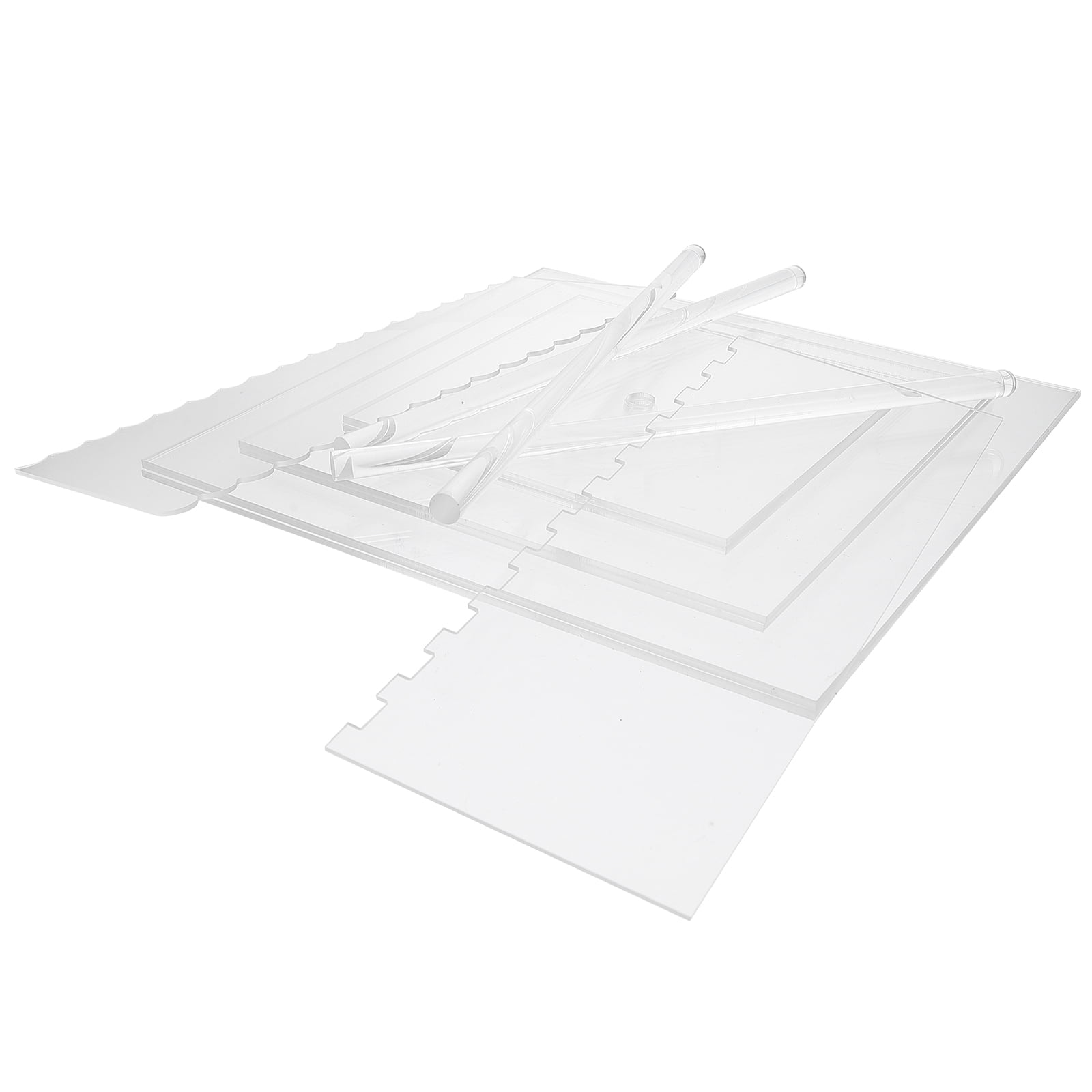 11 Pcs Environmentally Friendly Acrylic Square Cake Trays Party Cake ...