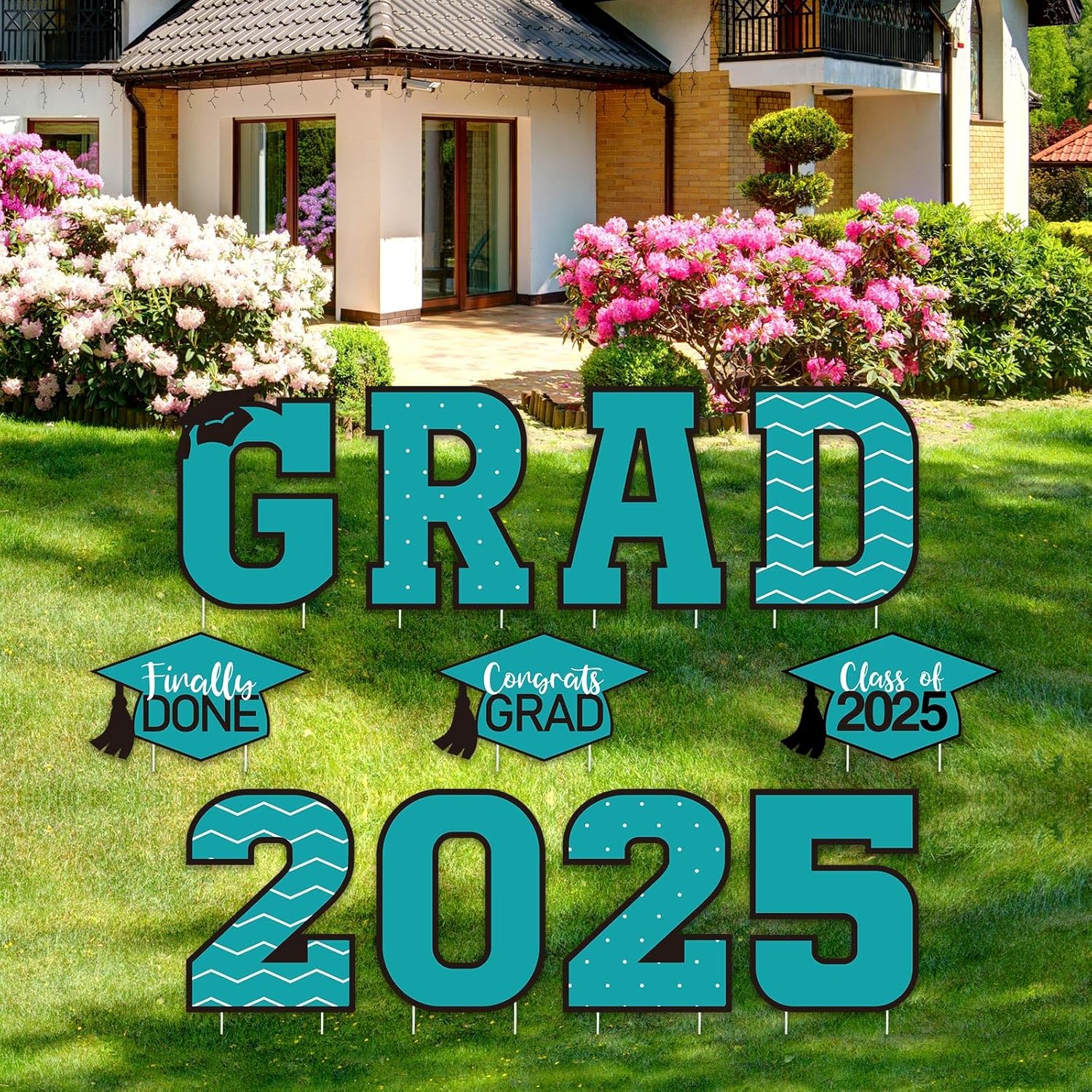 11 Pcs Graduation Yard Sign Decorations Congrats Graduation Lawn Signs ...