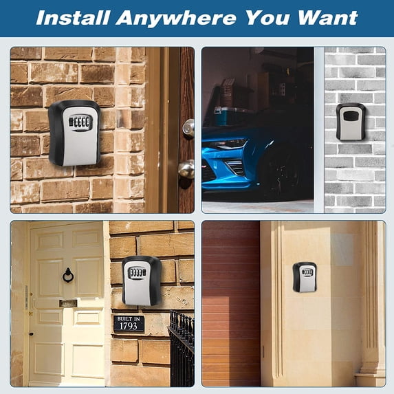 11 Pcs Hard Plastic Key Safe Lock Box Waterproof 4 Digit Combination ...