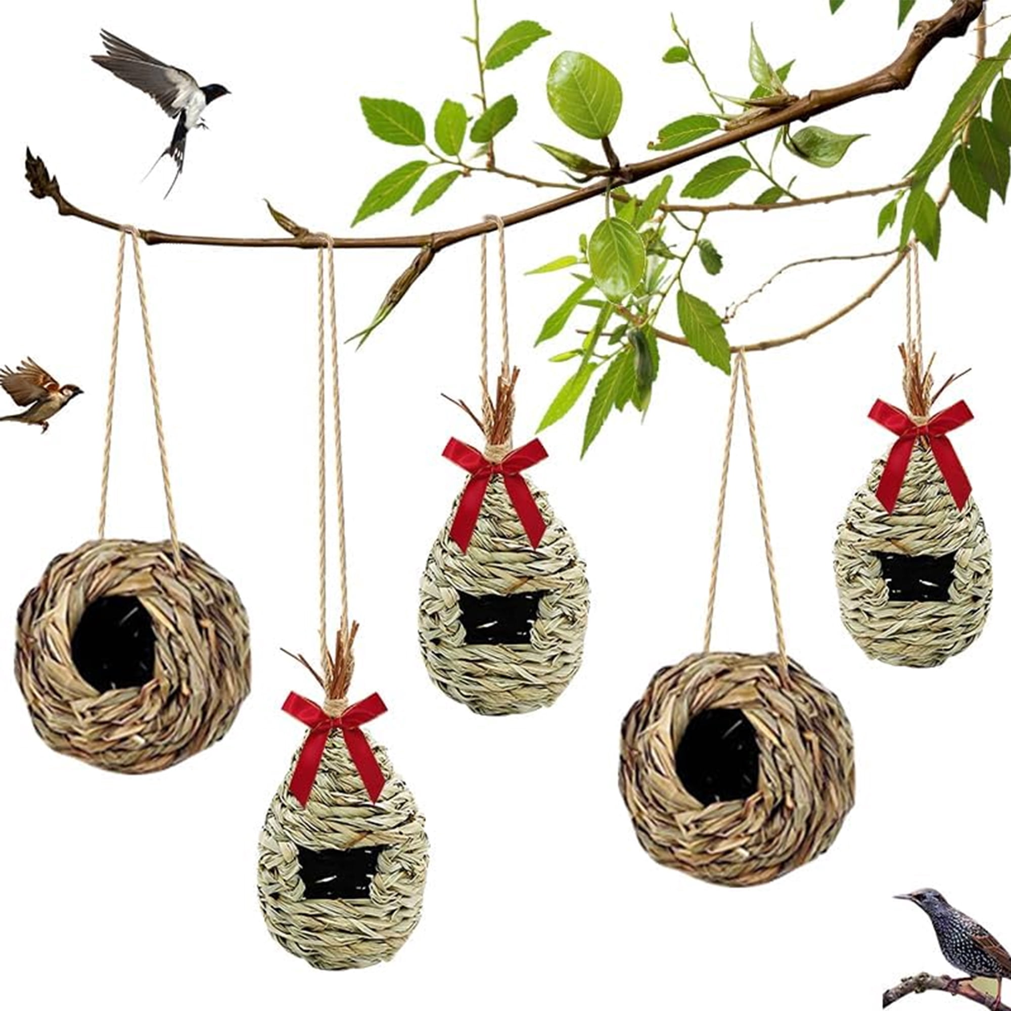 11 Pcs Hummingbird Houses for Outside Hanging,with 3 Bows and Hooks ...