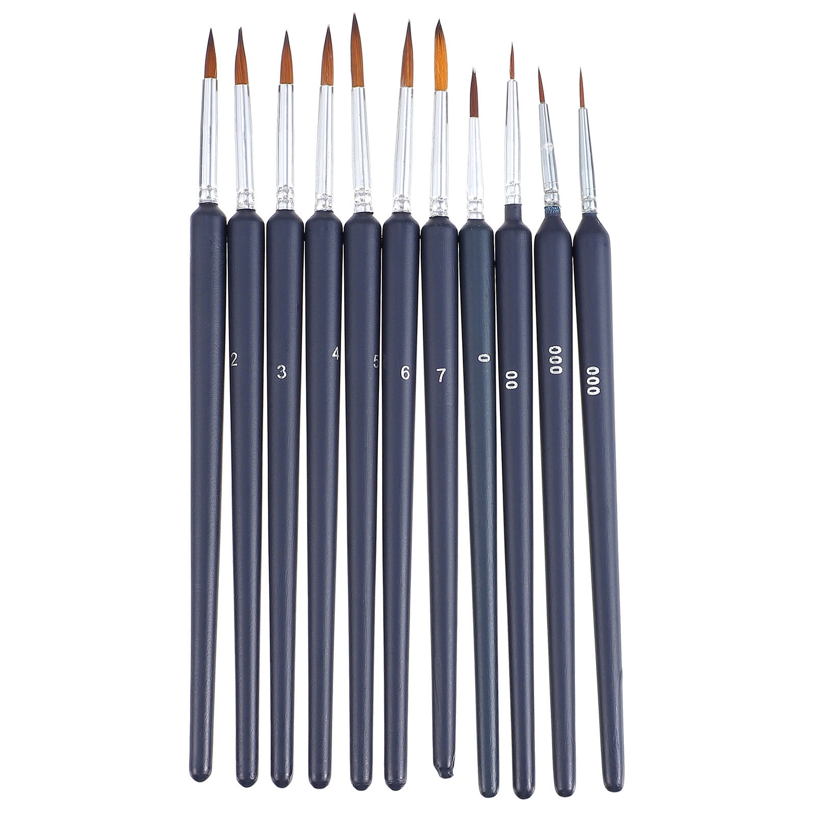 11 Pcs Langhao Hook Line Pen Miniature Detail Paint Brush Watercolor ...
