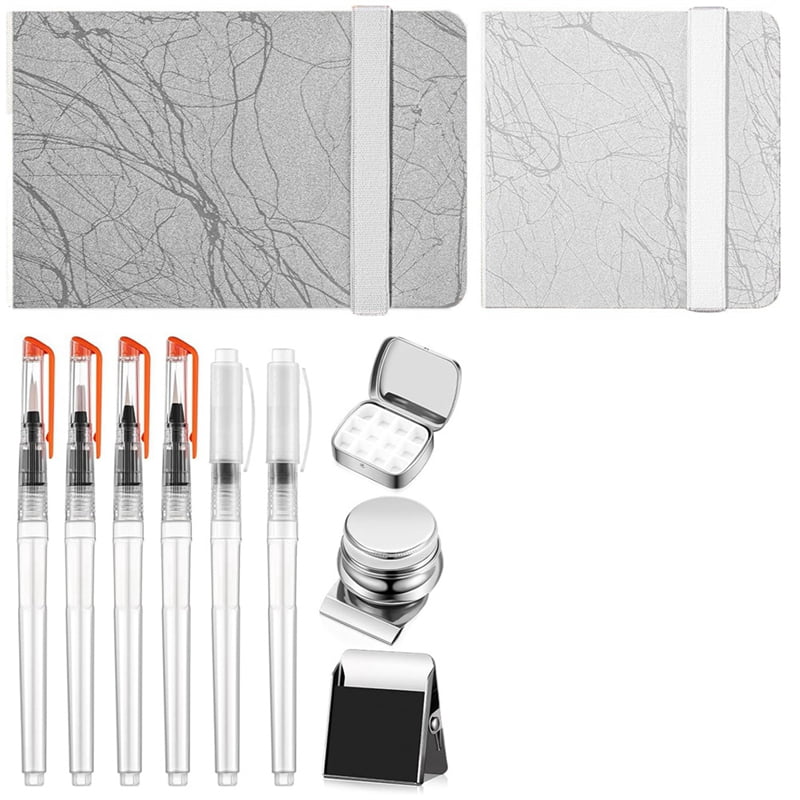 11 Pcs Mini Portable Watercolor Palette Set,12 Grids Watercolor Palette ...
