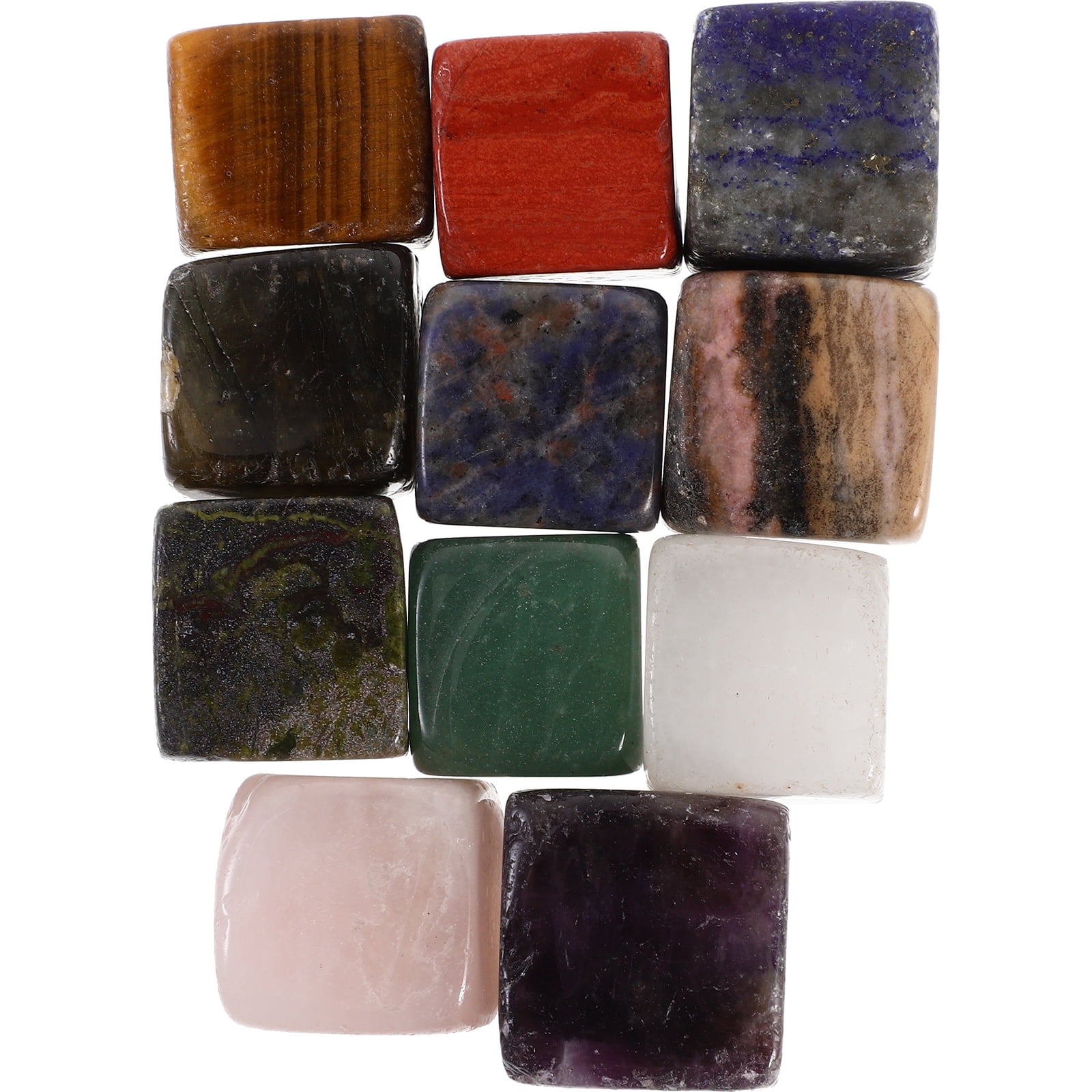 11 Pcs Natural Crystal Raw Stone Ice Cubes Chilled Whiskey Red Wine ...