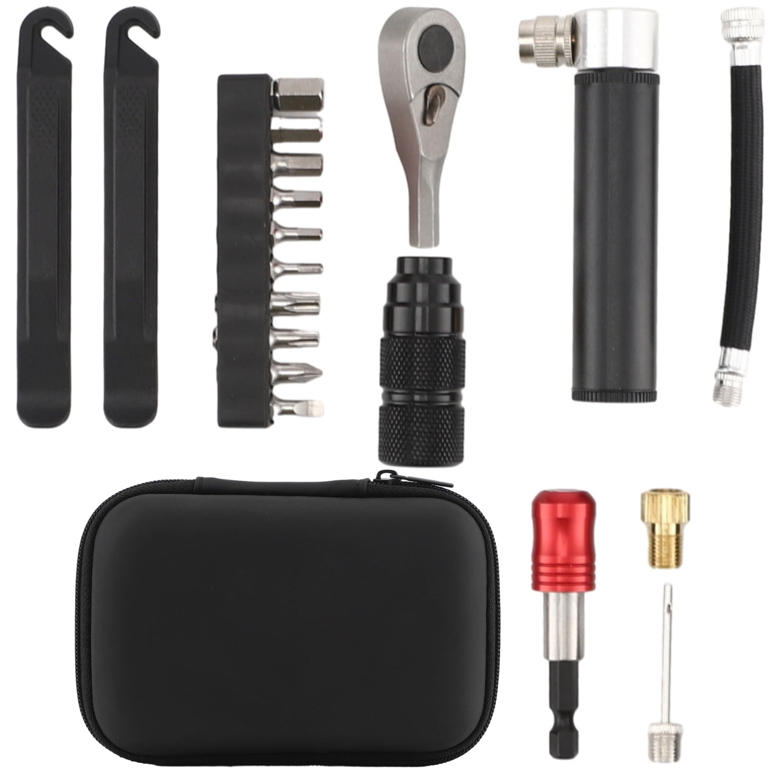 11 Pcs Portable Multifunction Bike Repair Tool Kit, Includes Mini Pump ...