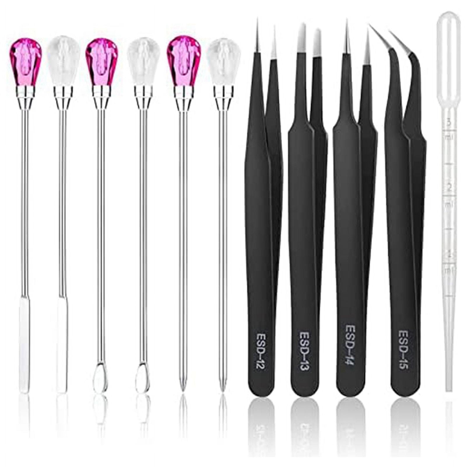 11 Pcs Resin Mold Tools Set Stirring Needle Spoon Tool Tweezers Kit ...