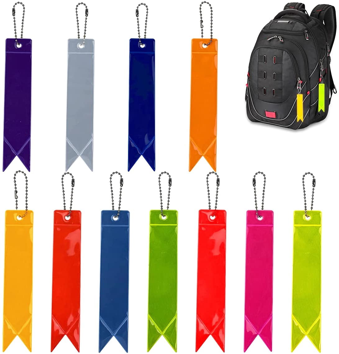 11 Pcs Safety Reflective Pendants, Reflectors for Kids, for School Bag ...