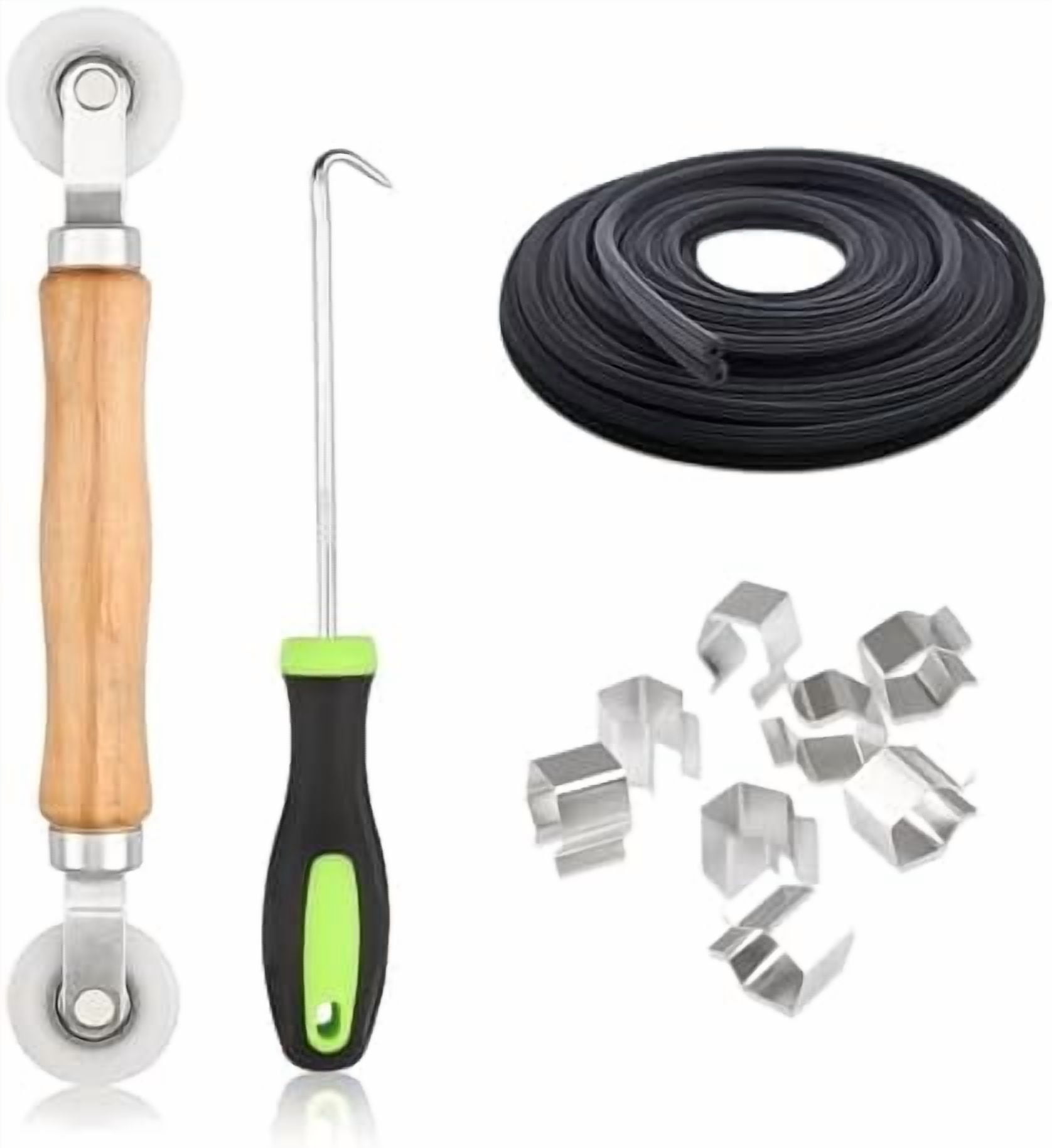 11 Pcs Screen Repair Kit, Screen Roller Tool with Bearing, 64FT Screen ...